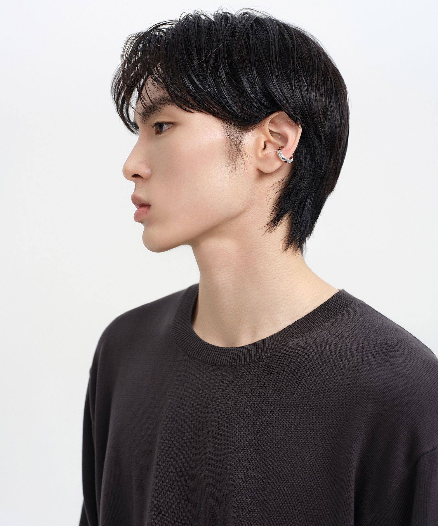 MUSINSA | MUSINSA STANDARD Loop Ear Cuff_18mm [Silver]