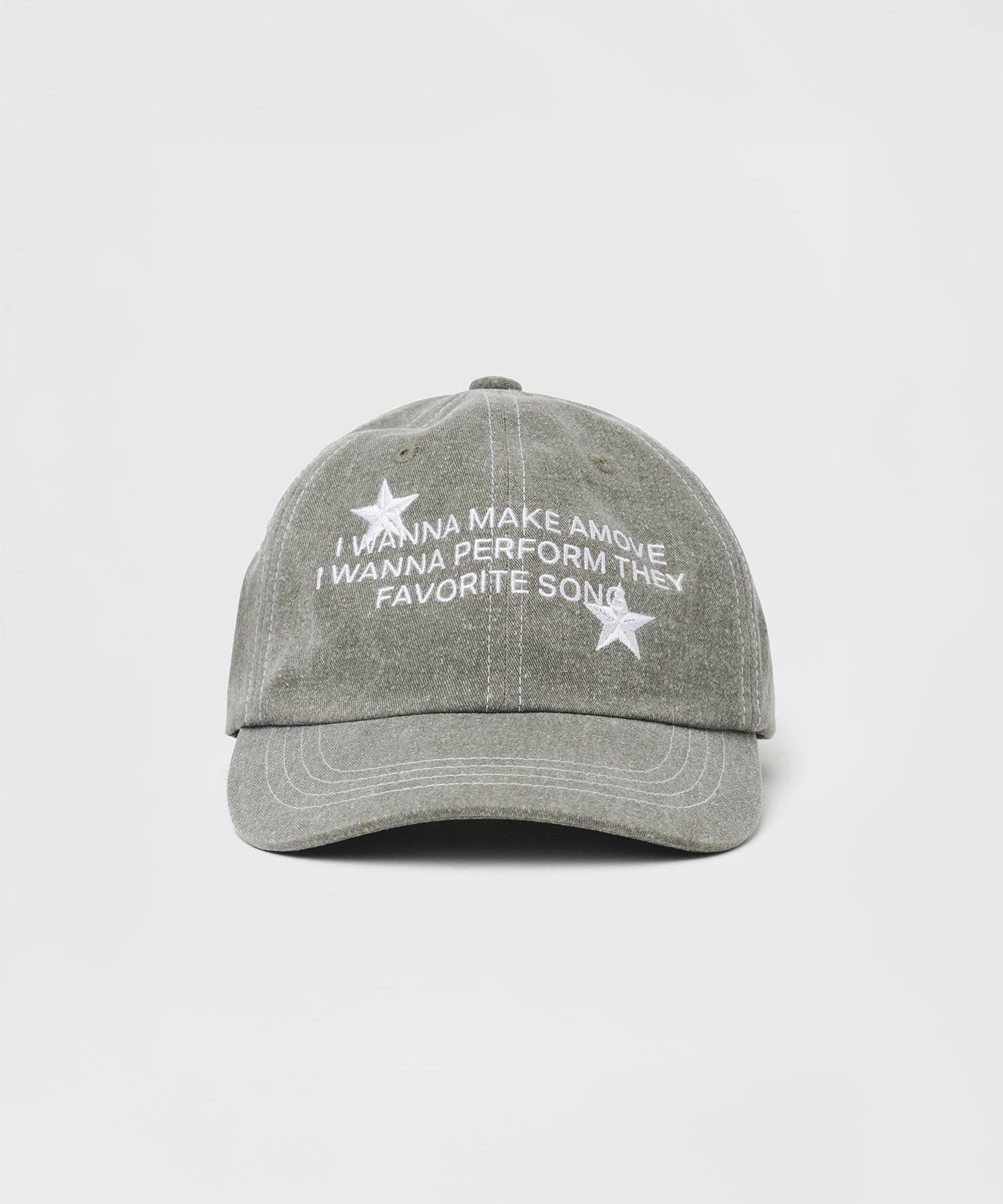 MUSINSA | JUAN HOMME Favorite Star Stitched Ball Cap (Khaki)