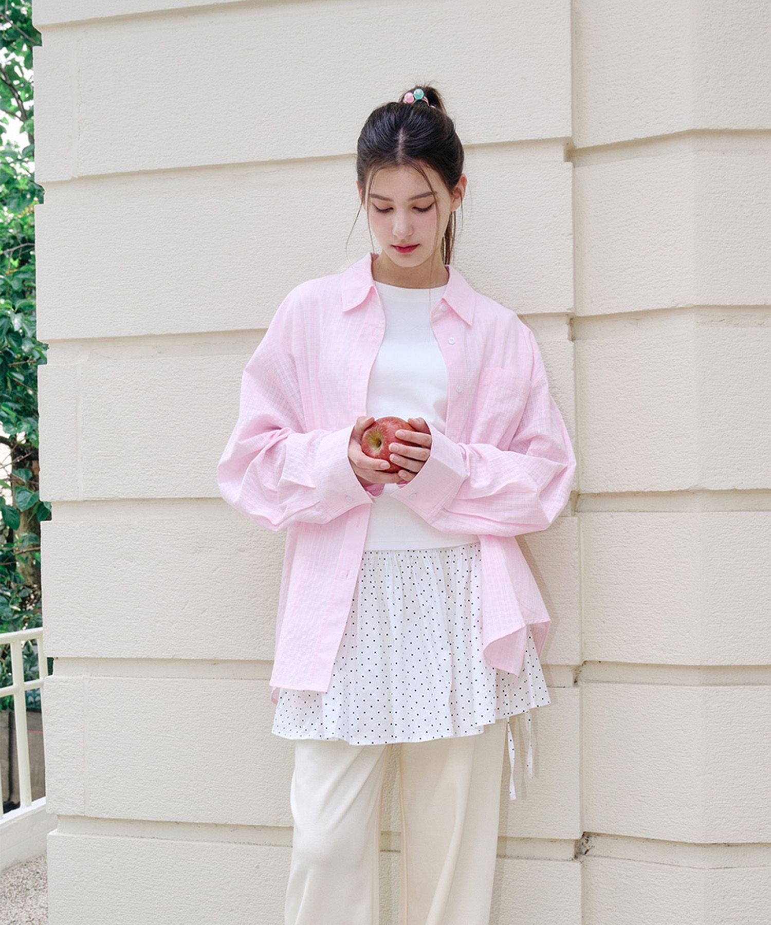 MUSINSA | ALKI ALKA Loose-Fit Check Shirt (Pink)
