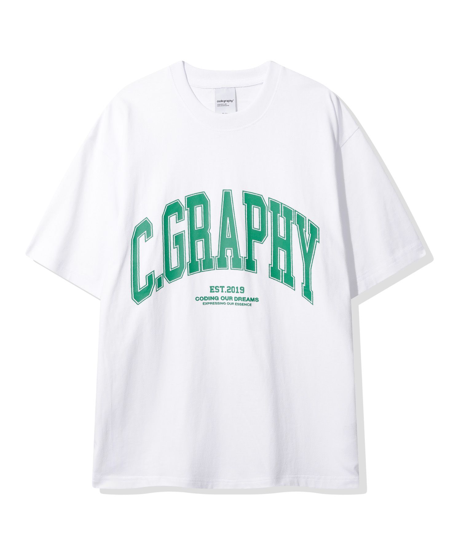 MUSINSA | Codegraphy C.GRAPHY Arch Logo Short Sleeve T-Shirt_White