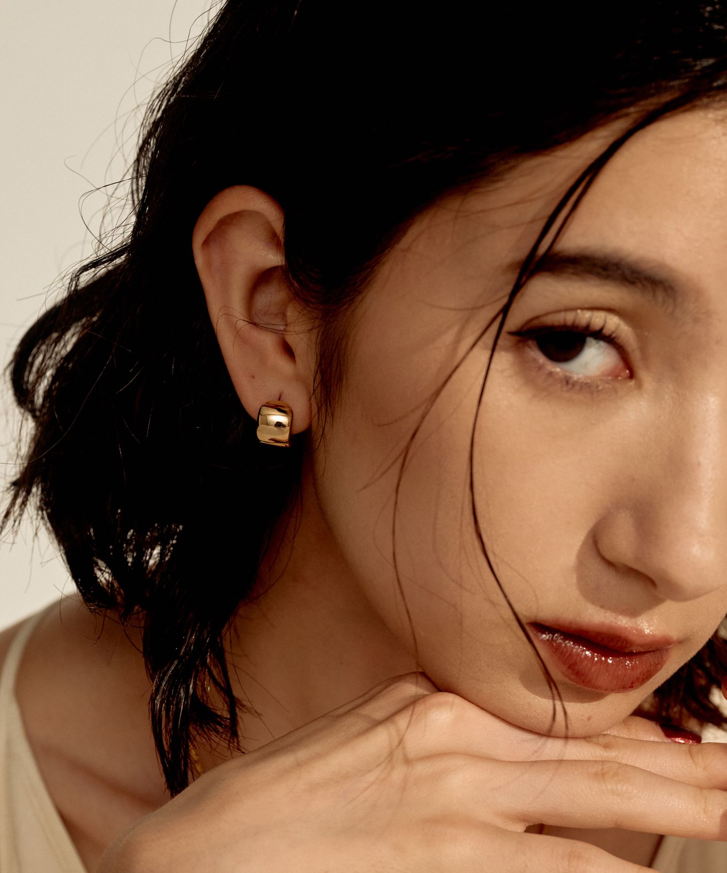 MUSINSA | NOVICE TOKYO Hinged Wide Hoop Pierce / gold