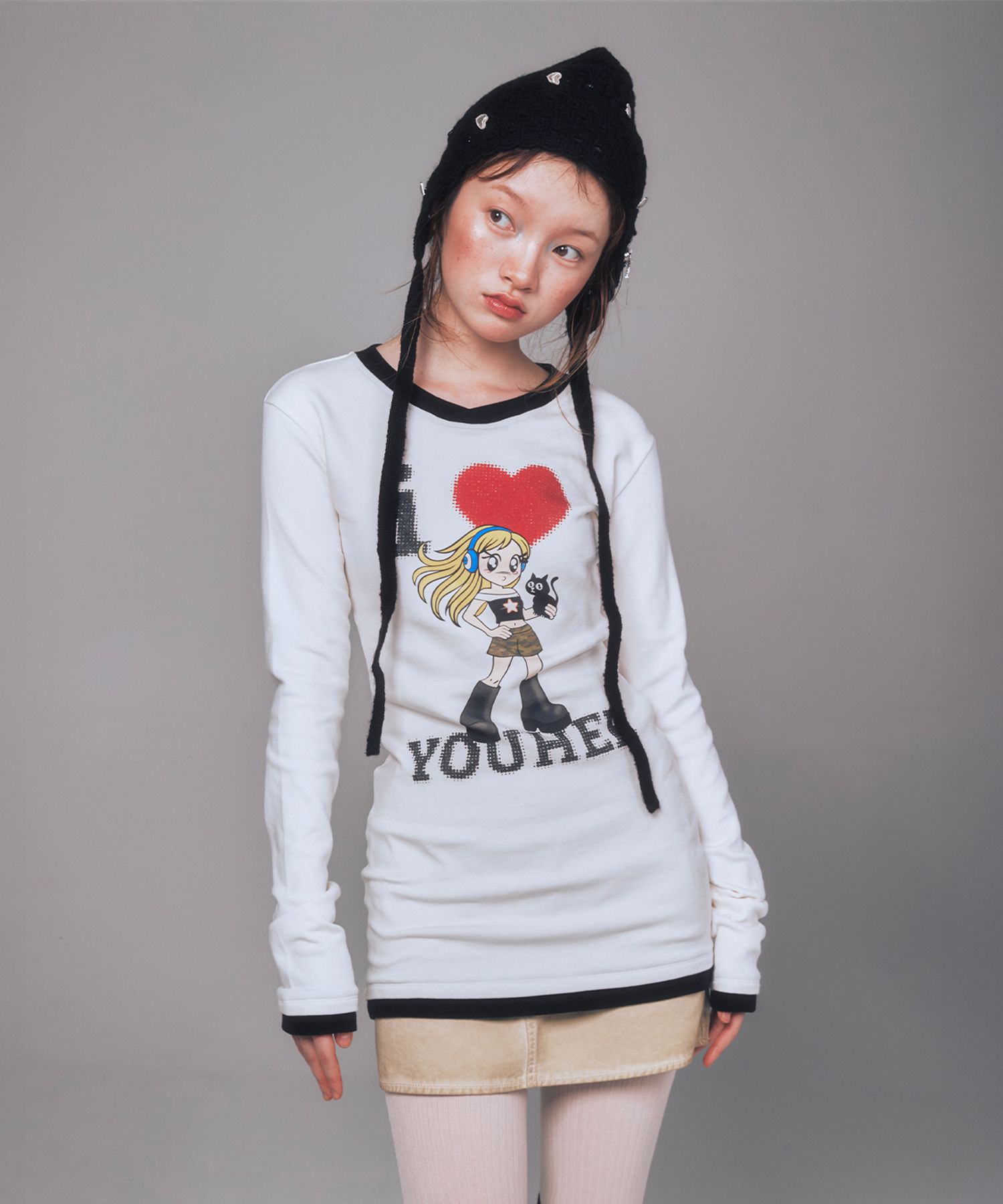 MUSINSA公式 | YOUHEE I LOVE YOUHEE JERSEY DRESS WHITE
