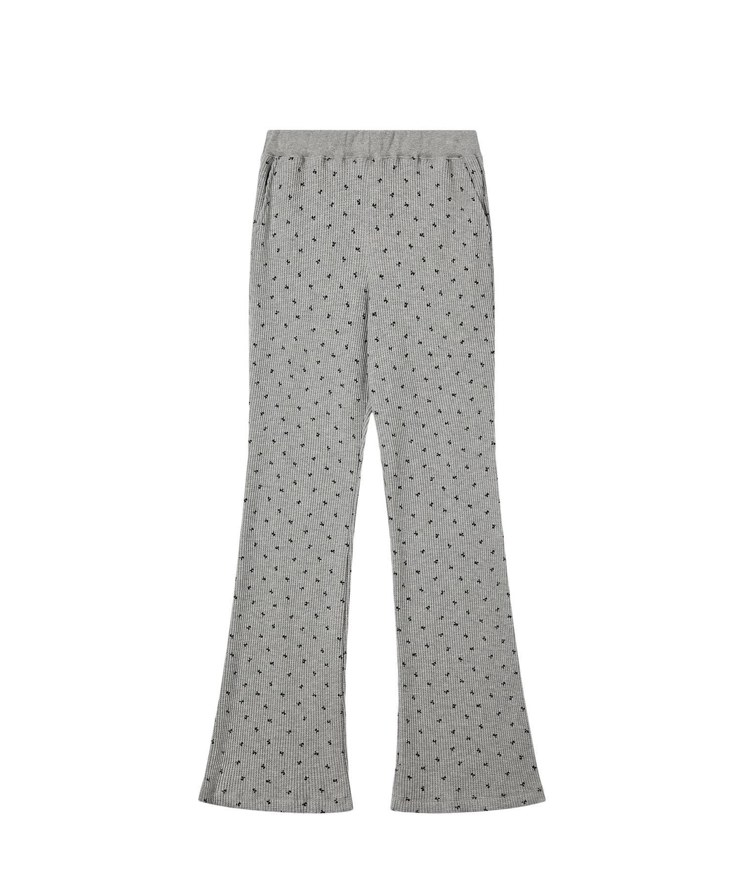 MUSINSA | REST&RECREATION RR PATTERN FLARE PANTS - GREY