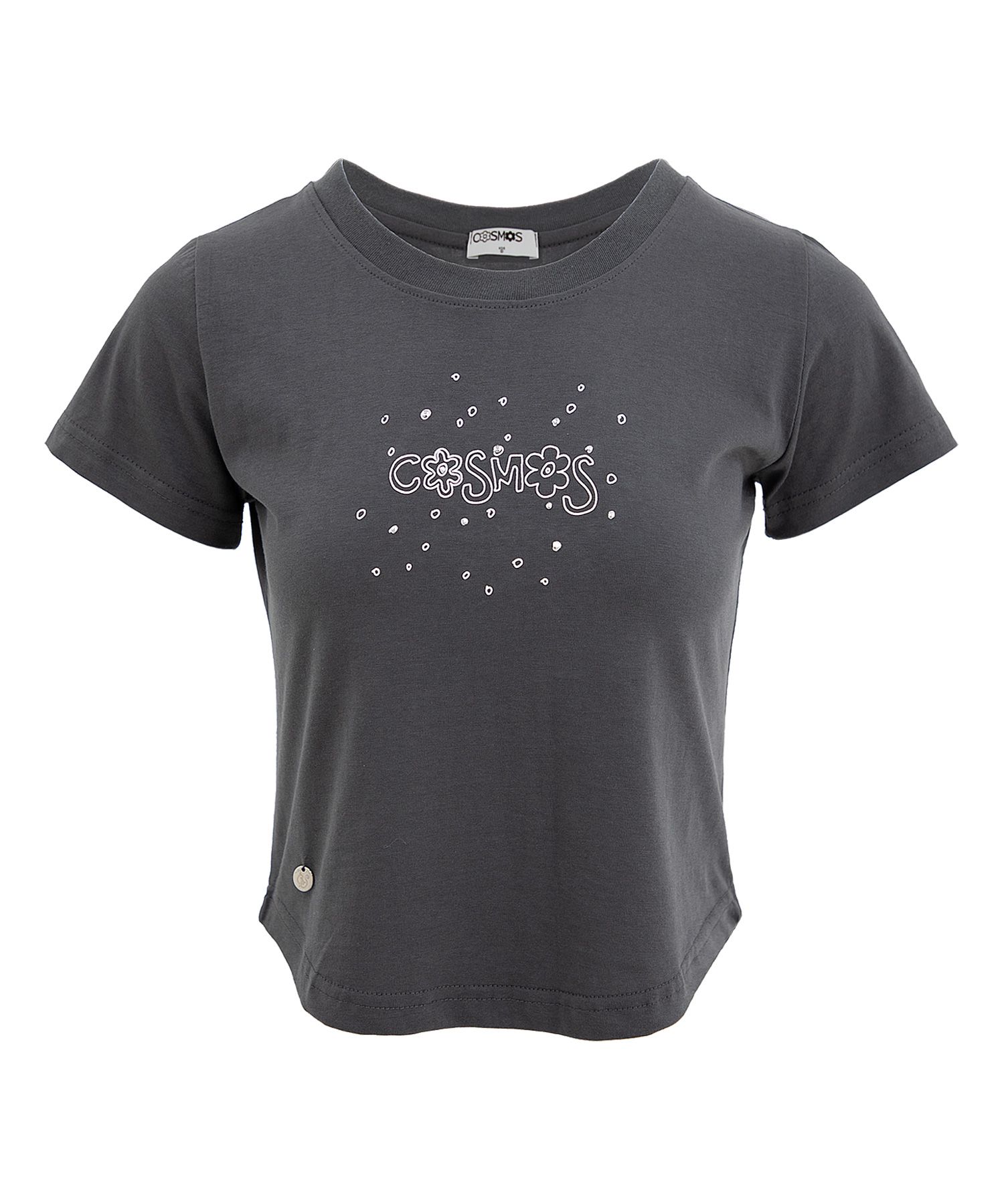 MUSINSA公式 | PLASMA SPHERE Crystal Crop Logo Tee_Dark Grey