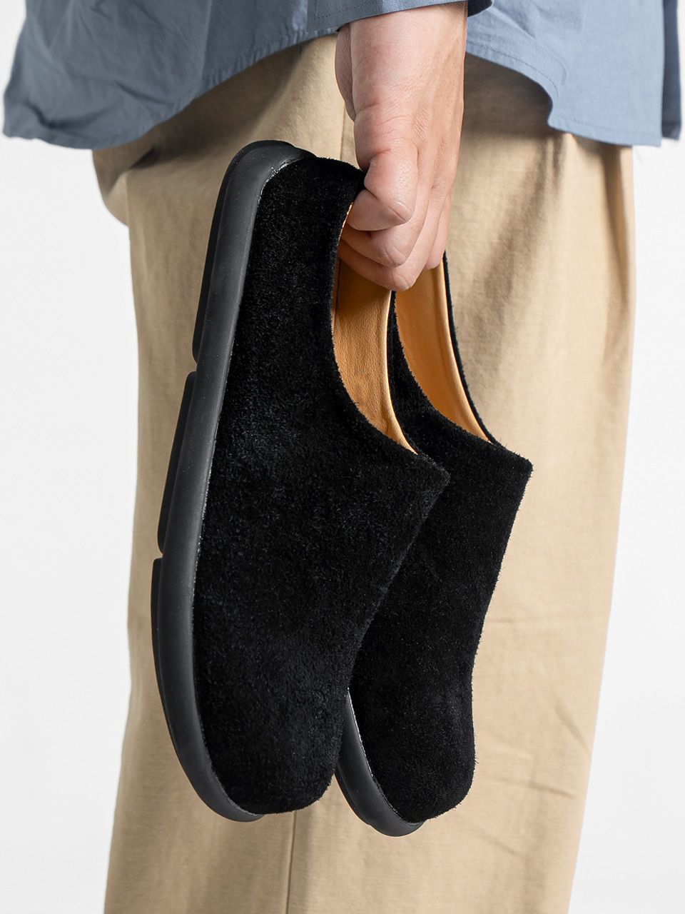 MUSINSA | MIAMIPROJECT MONO18 Bronki Rough Cozy Nubuck Mule Mars Black