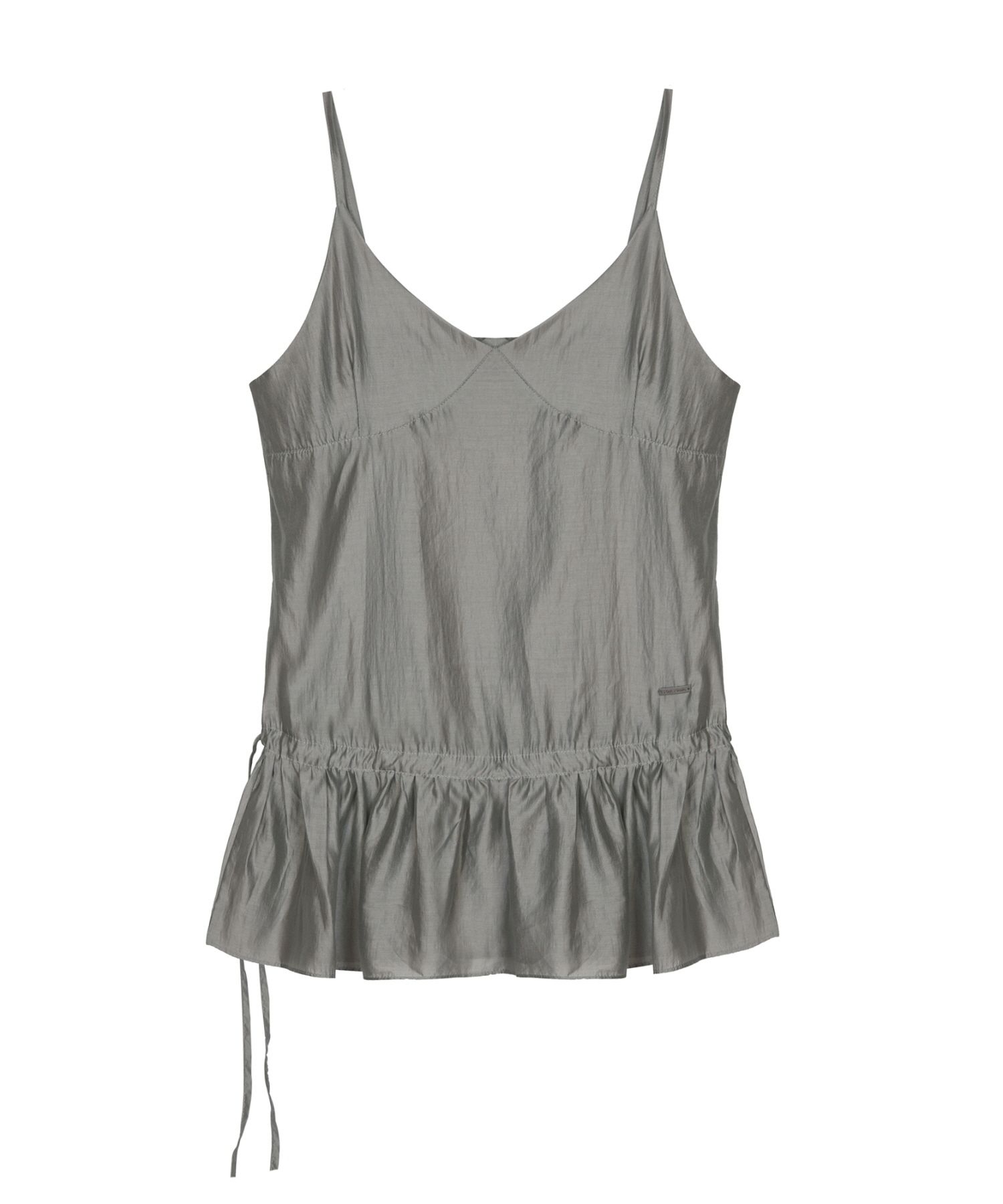 MUSINSA公式 | NICK&NICOLE LAYERED SHEER STRING SLEEVELESS_CHARCOAL