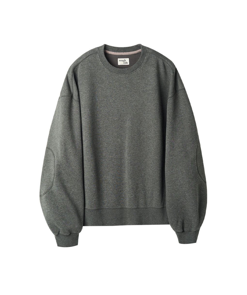MUSINSA | ROUGH SIDE Oversized Sweat Shirt M.Charcoal