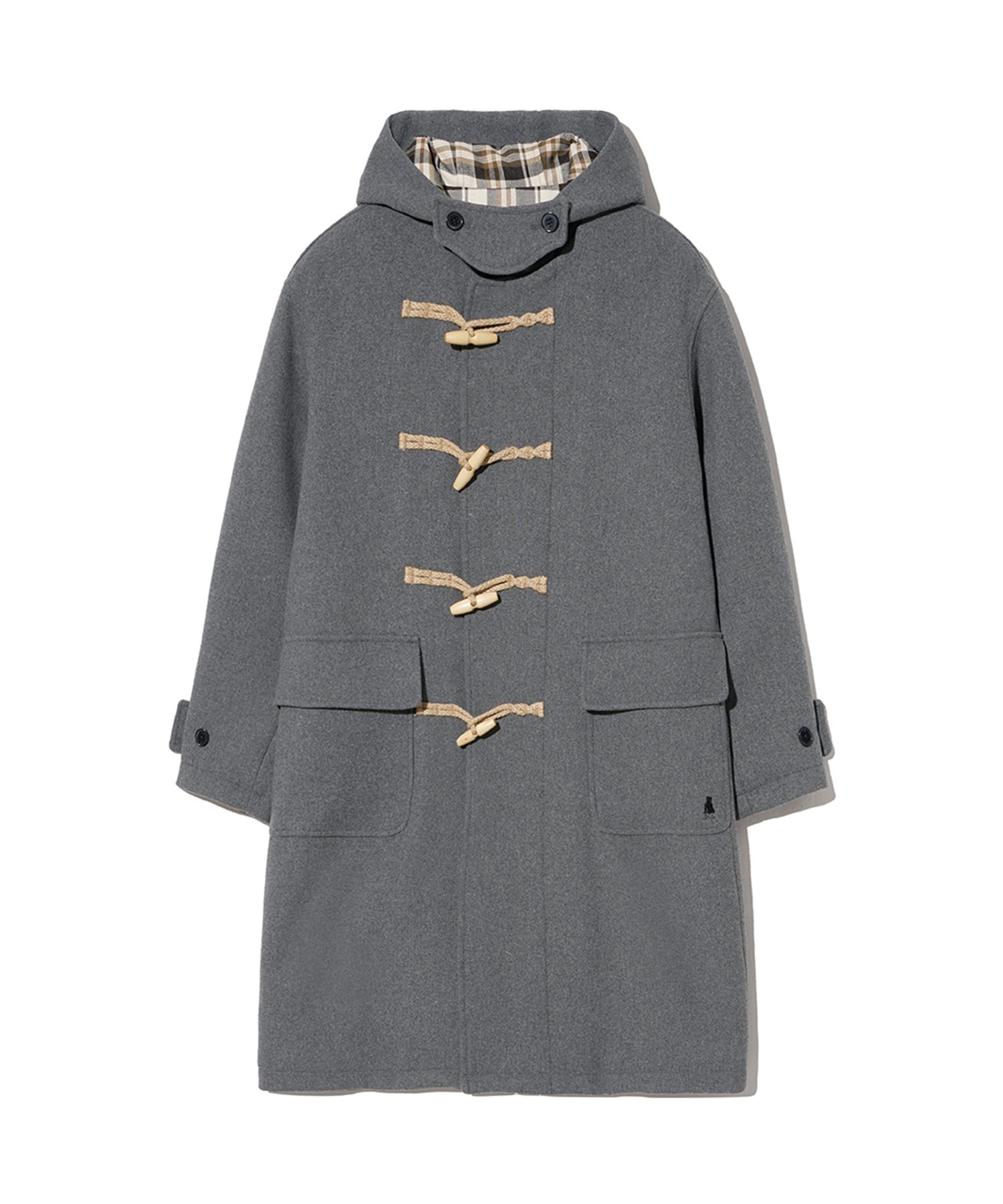 MUSINSA | YALE Wool Blended Long Duffle Coat_Gray