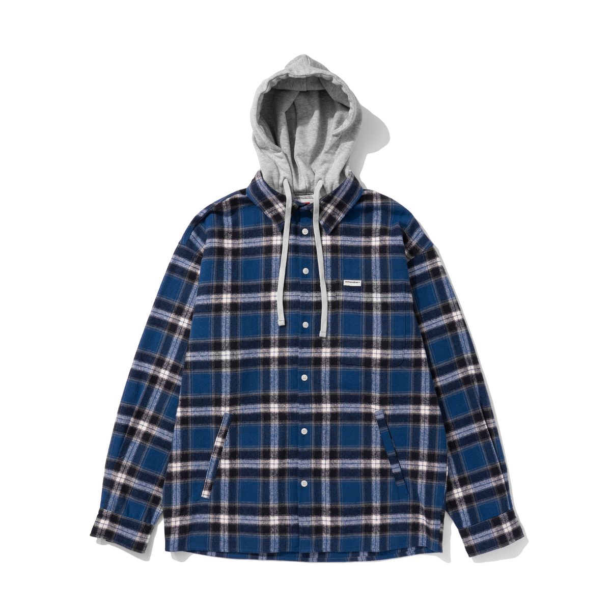 엑스트라오디너리(EXTRAORDINARY) TARTAN CHECK HOOD SHACKET BLUE - 사이즈 & 후기 | 무신사
