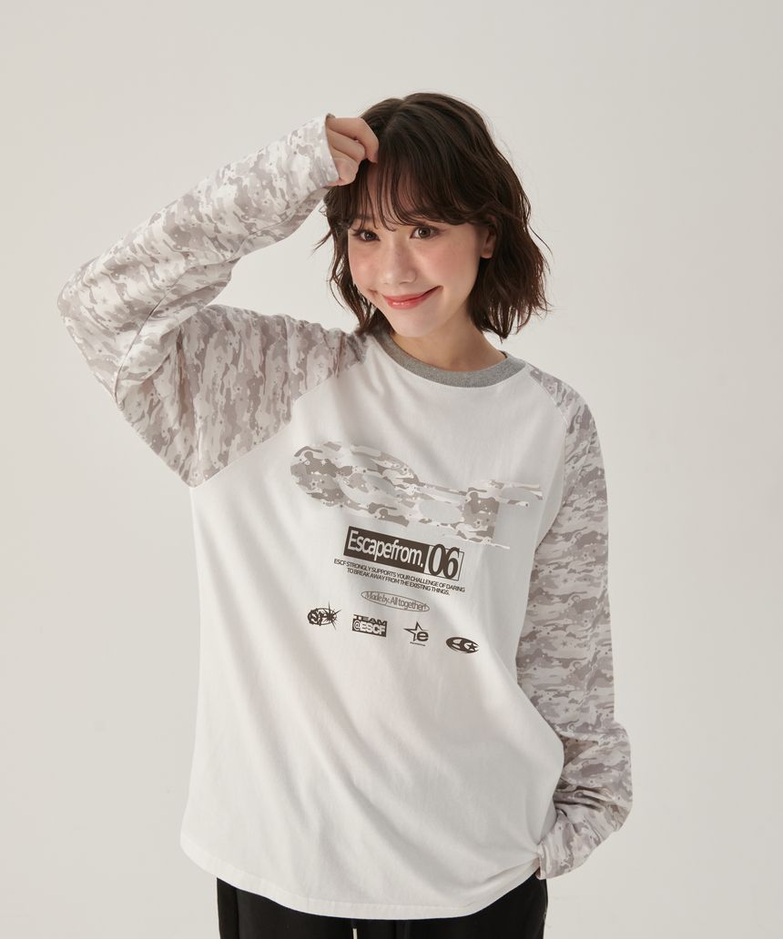 MUSINSA公式 | ESCAPEFROM ESCF Logo Collage and Logoplay Camo Full Print ...