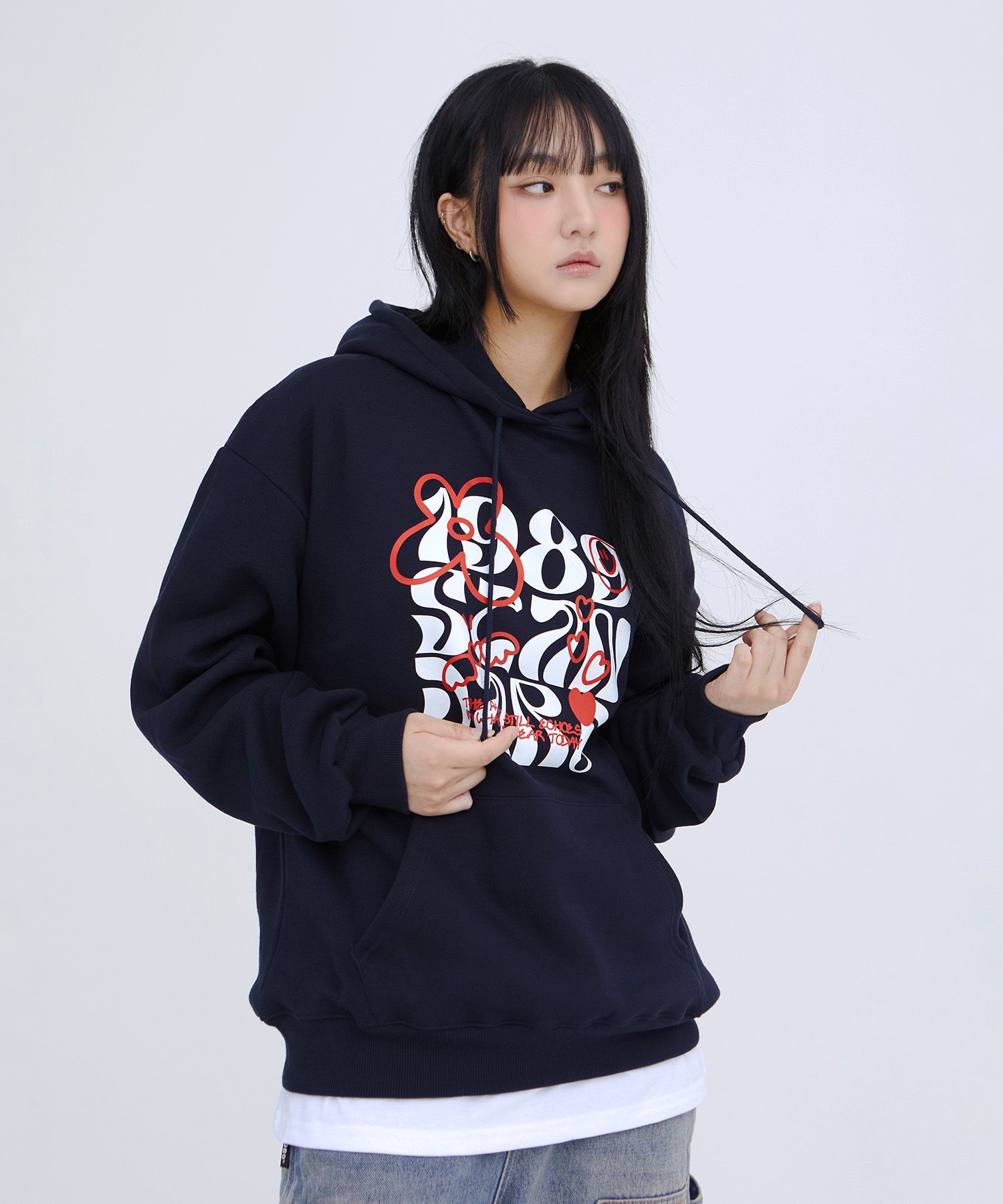 MUSINSA | 1989STANDARD RED DOODLE HOOD (STHSTD-0195)
