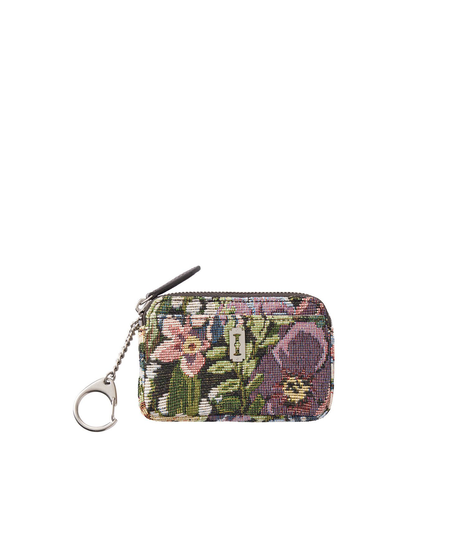 MUSINSA | VUNQUE Perfec Compact Key Holder Jacquard Card Wallet Floral