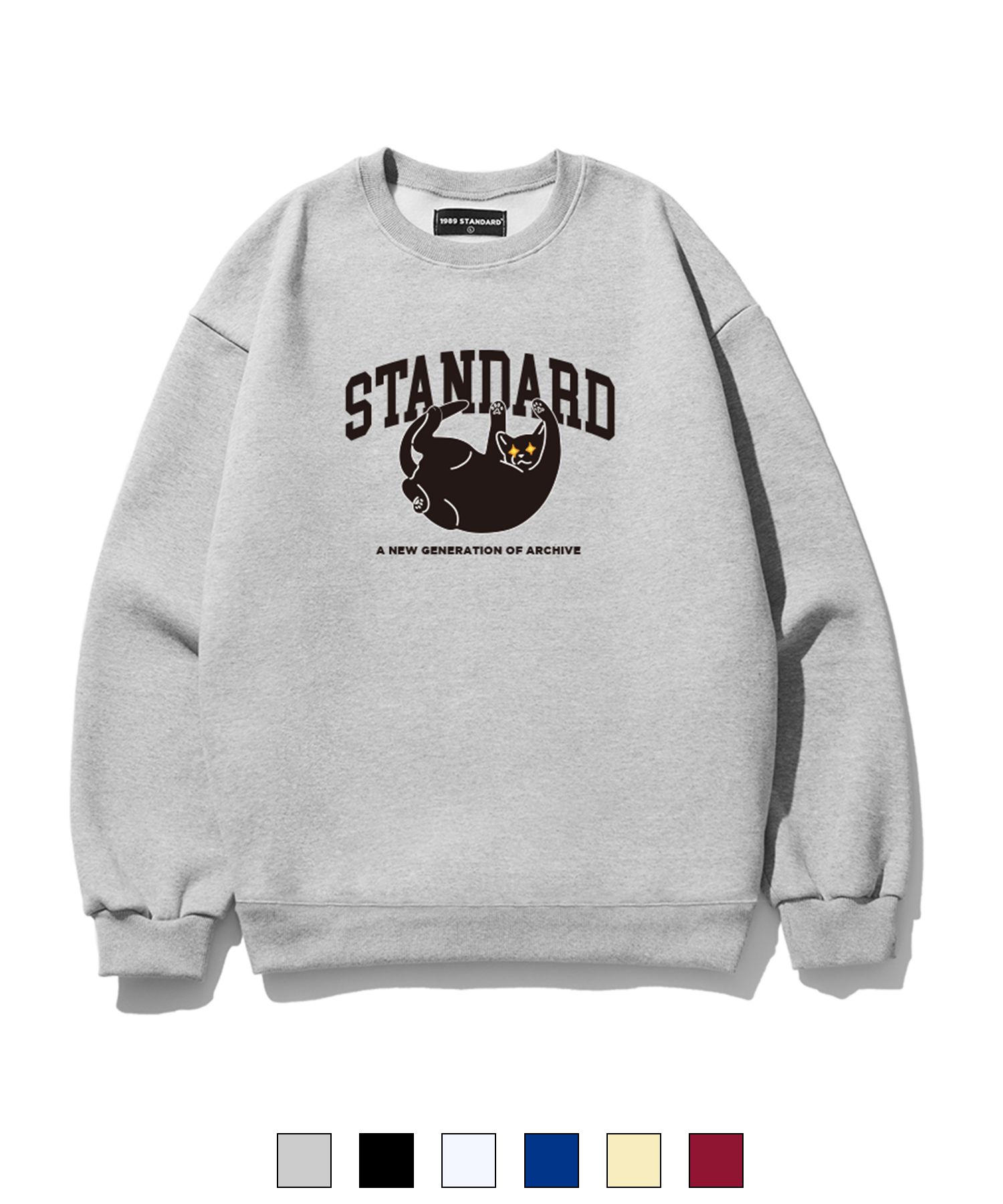 MUSINSA | 1989STANDARD BLACK CAT sweatshirt (STMSTD-0190)