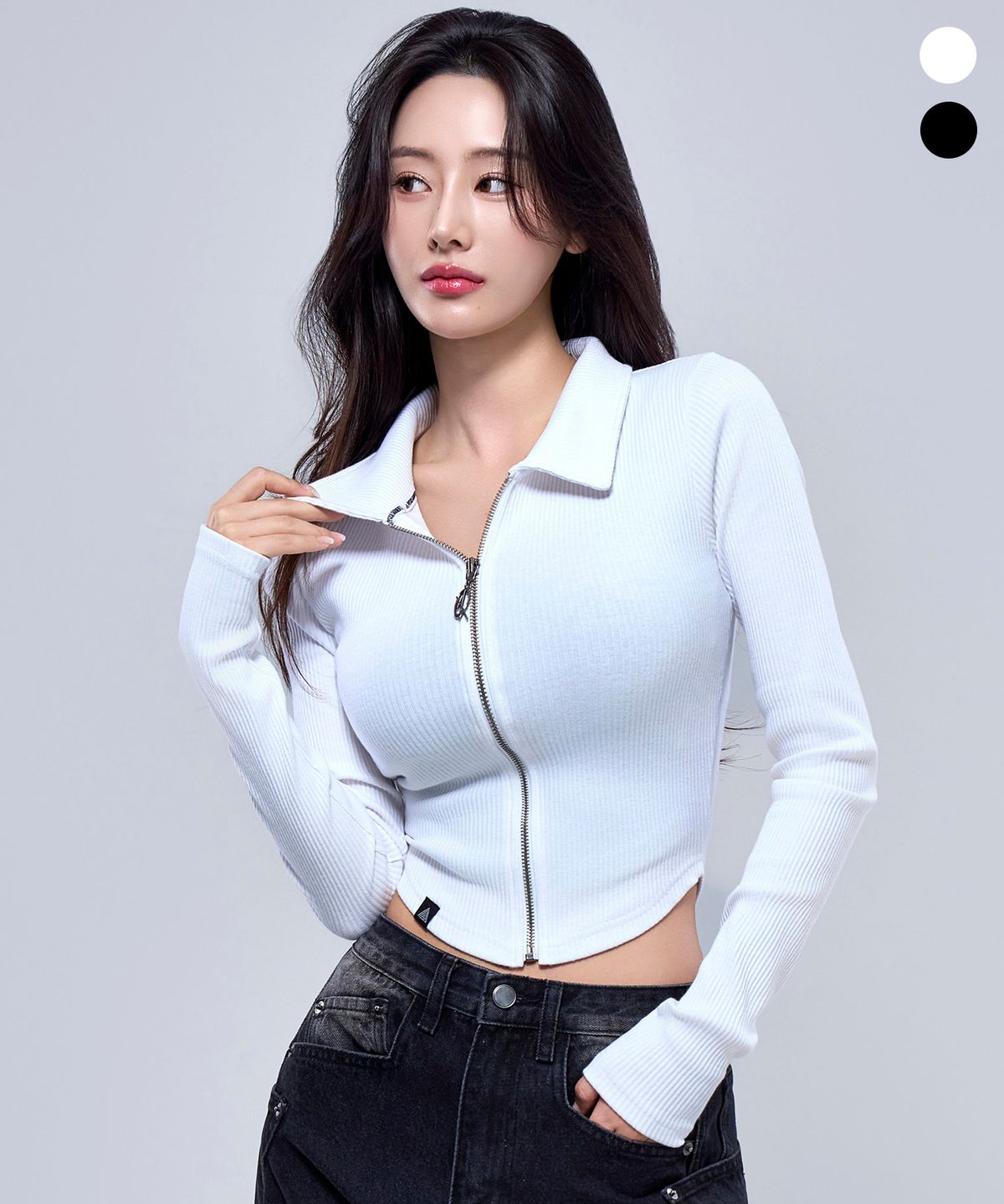 피지컬가먼츠(PHYSICAL GARMENTS) P5052 우먼 골지 크롭긴팔 [2COLOR] - 사이즈 & 후기 | 무신사