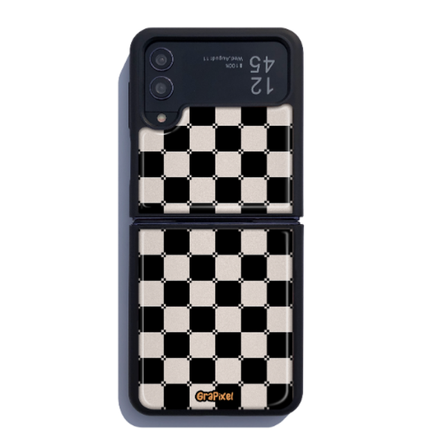 MUSINSA | GRAPIXEL Classic Checkerboard Glossy Epoxy Bumper Z Flip ...