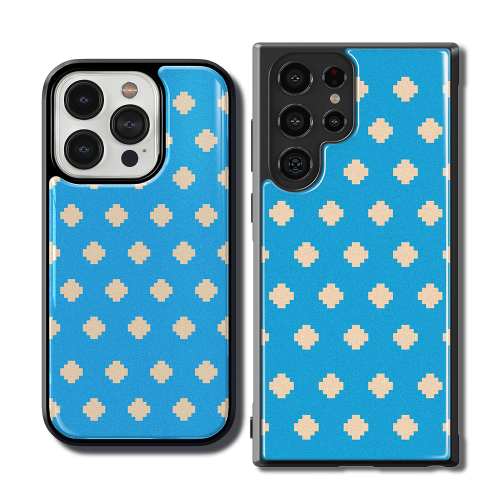 MUSINSA | GRAPIXEL Dot Pattern_Sky Glossy Epoxy Bumper Phone Case