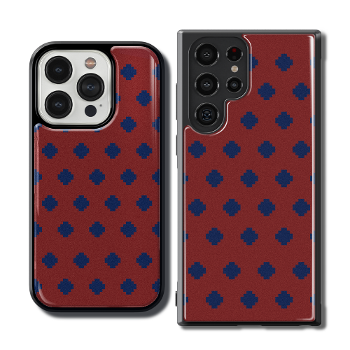 MUSINSA | GRAPIXEL Dot Pattern_Wine Glossy Epoxy Bumper Phone Case