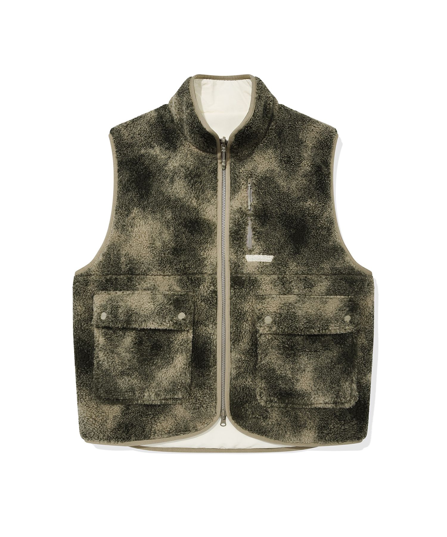 MUSINSA | WACKY WILLY Reversible fleece vest pattern