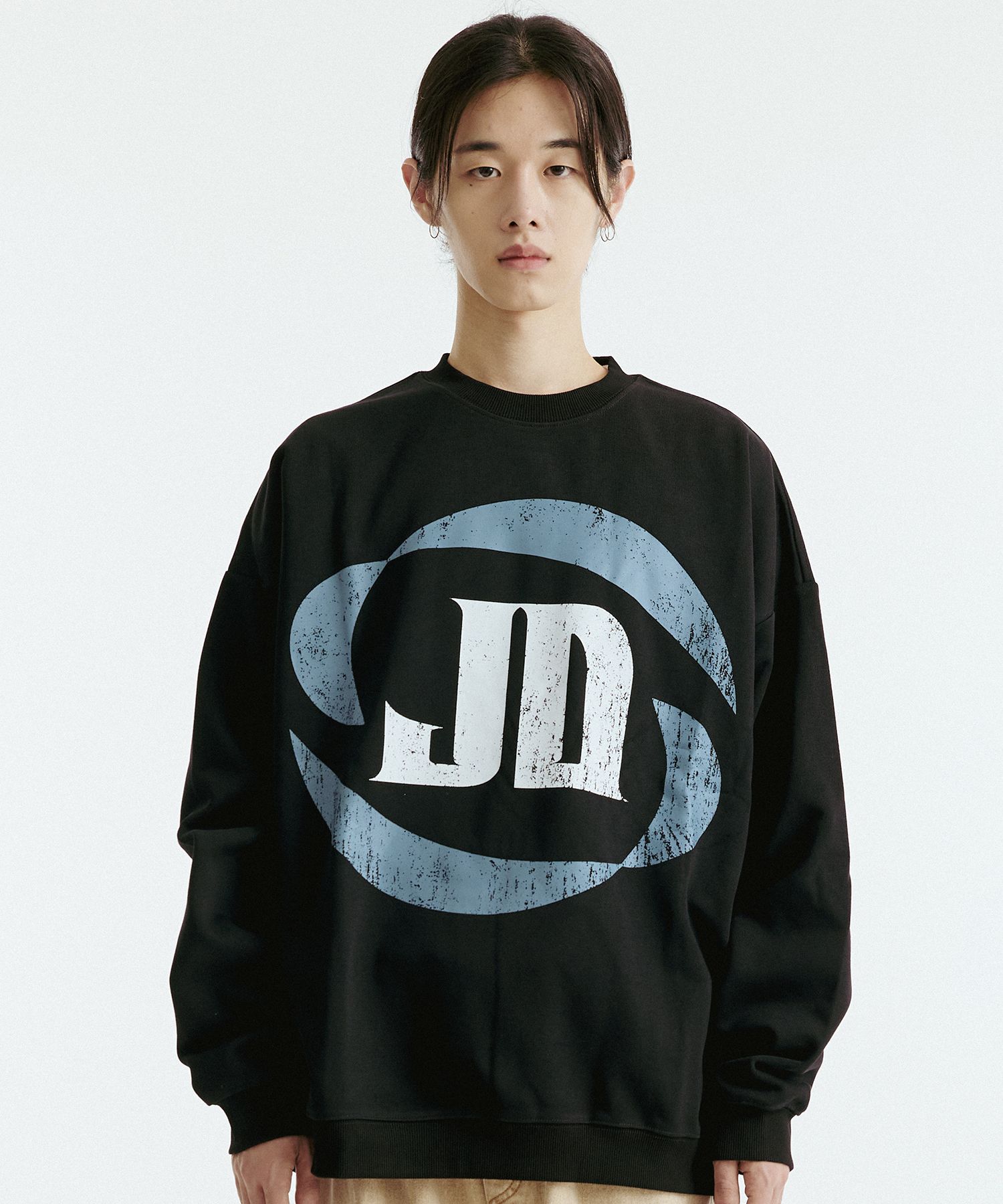 MUSINSA公式 | DOUBLE JD Strange Man to Man (Black)