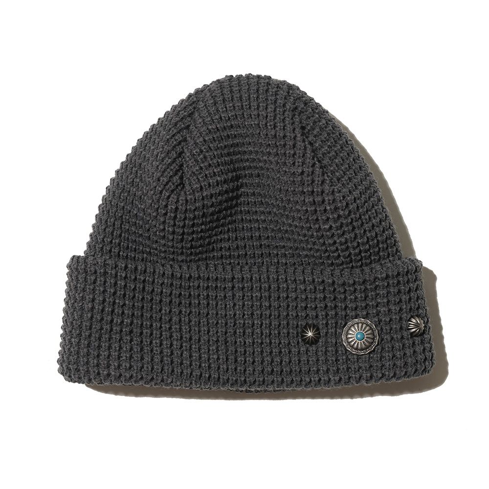 MUSINSA公式 | OGARP Side Concho Waffle Beanie Charcoal