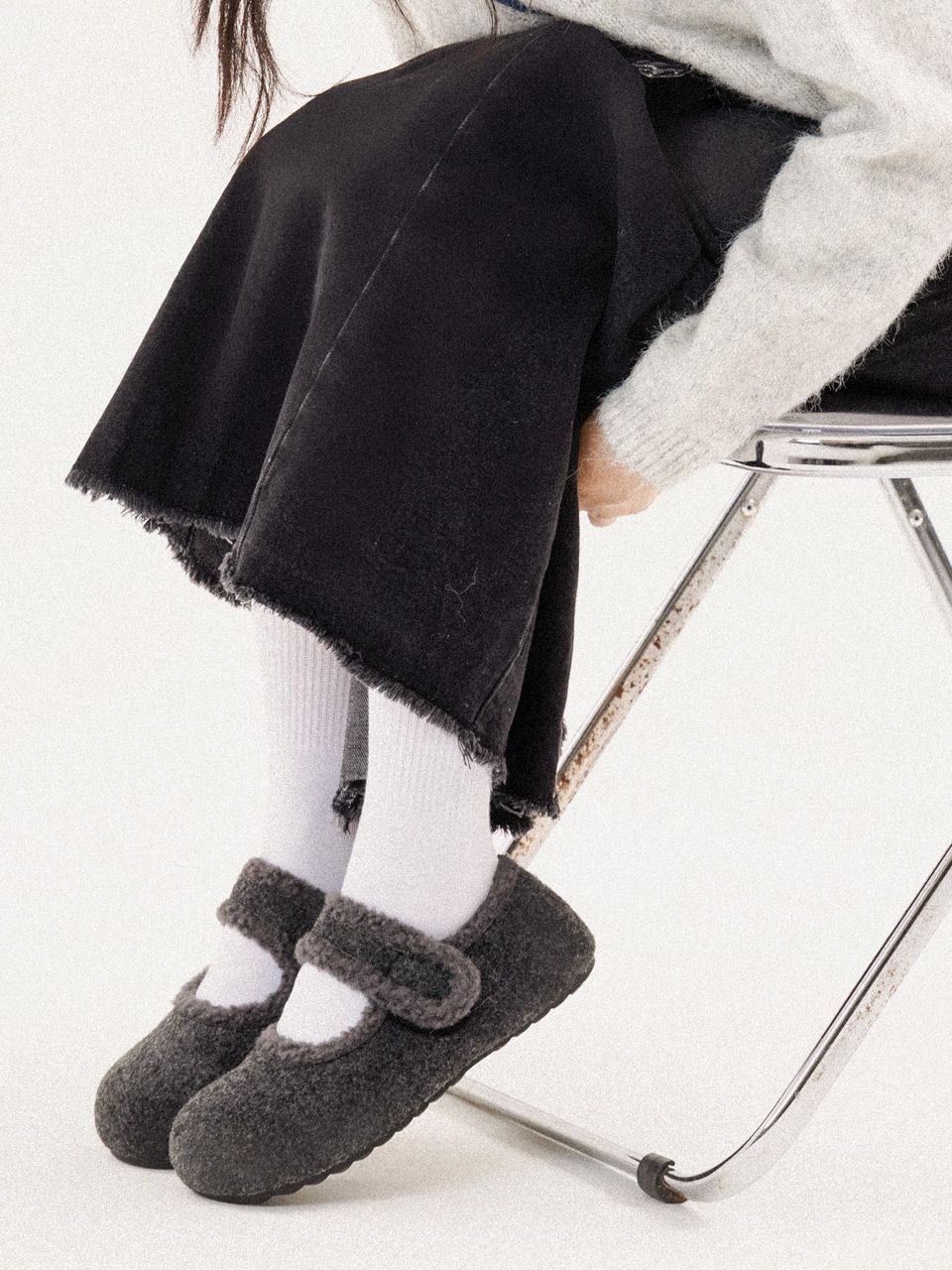 MUSINSA | FLORIDA STUDIO Dundi Velcro Fur Mary Jane FL2625