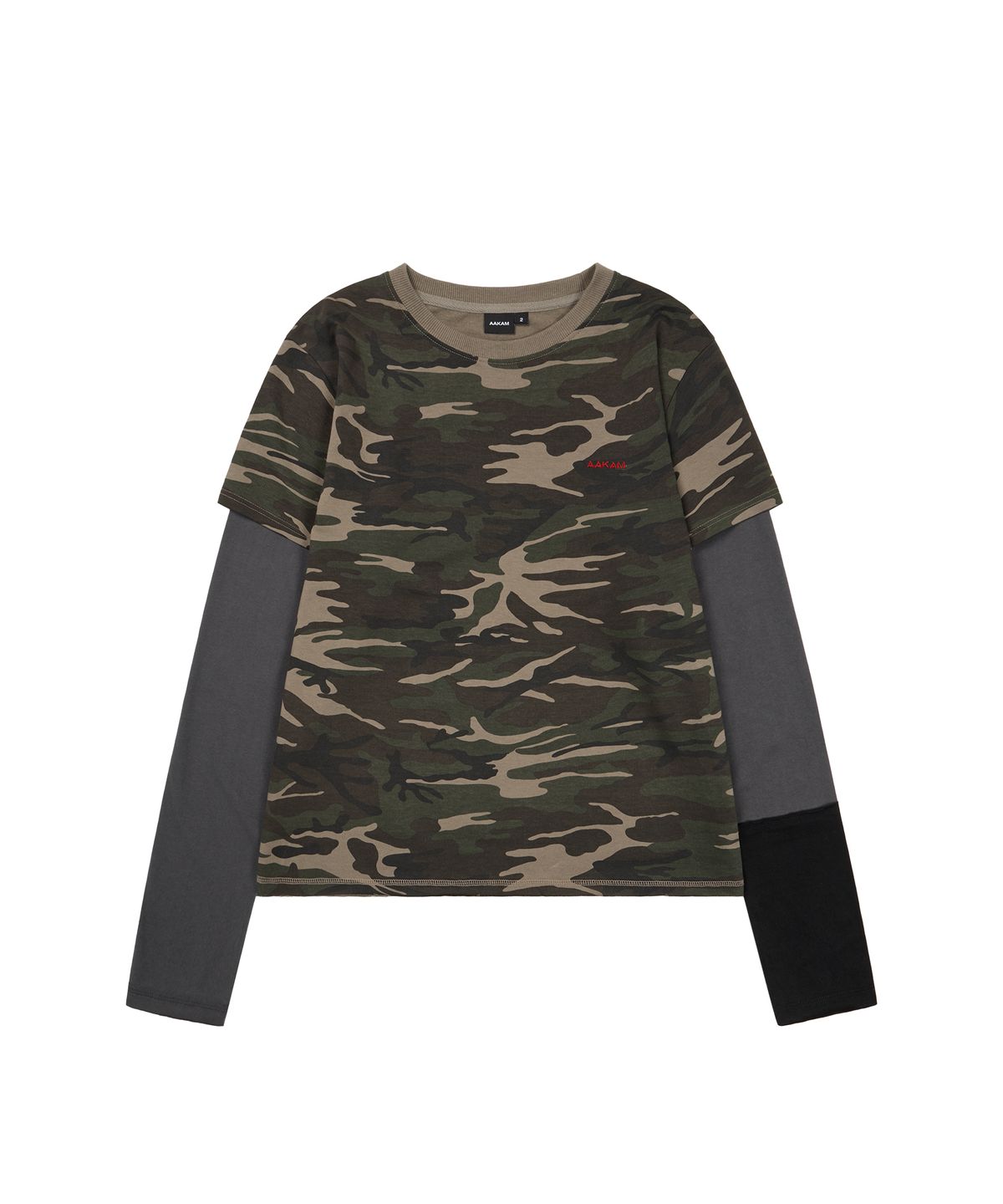 아캄(AAKAM) Camouflage layered Long Sleeve (Khaki) - 사이즈 & 후기 | 무신사