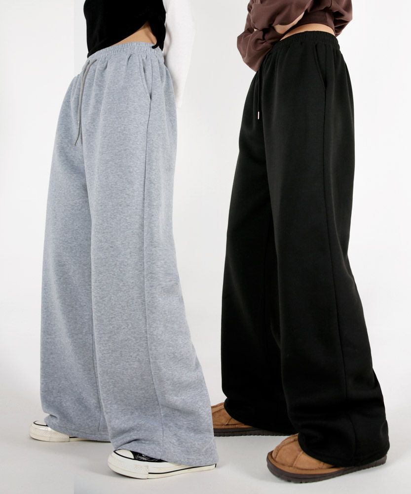 MUSINSA | UMM Women's fleece-lined short-long wide training pants (3 ...