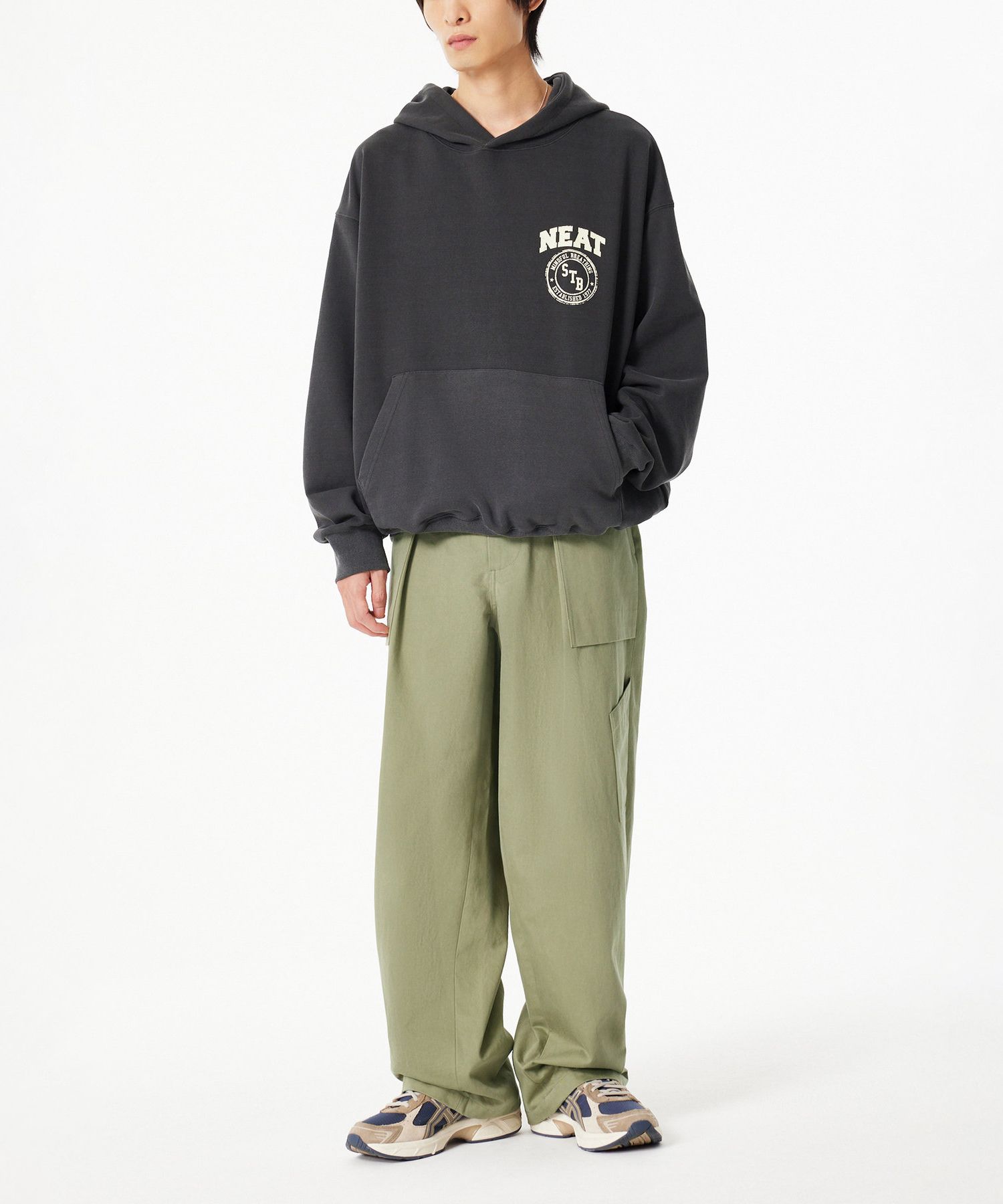 MUSINSA | STUDIO TOMBOY [MEN] Tomboy Logo Print Hoodie Man to Man_Dark ...