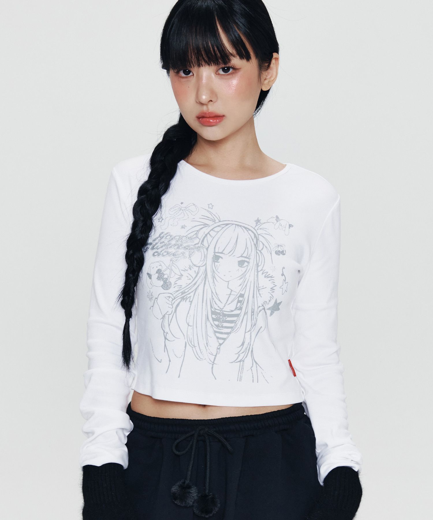 MUSINSA | KIRSH Kirsh x Pitu Slim Fit Long Sleeve [White]
