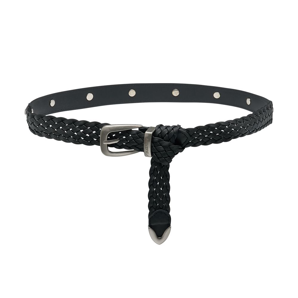 MUSINSA | BLACK PURPLE Mesh Mix Stud Belt