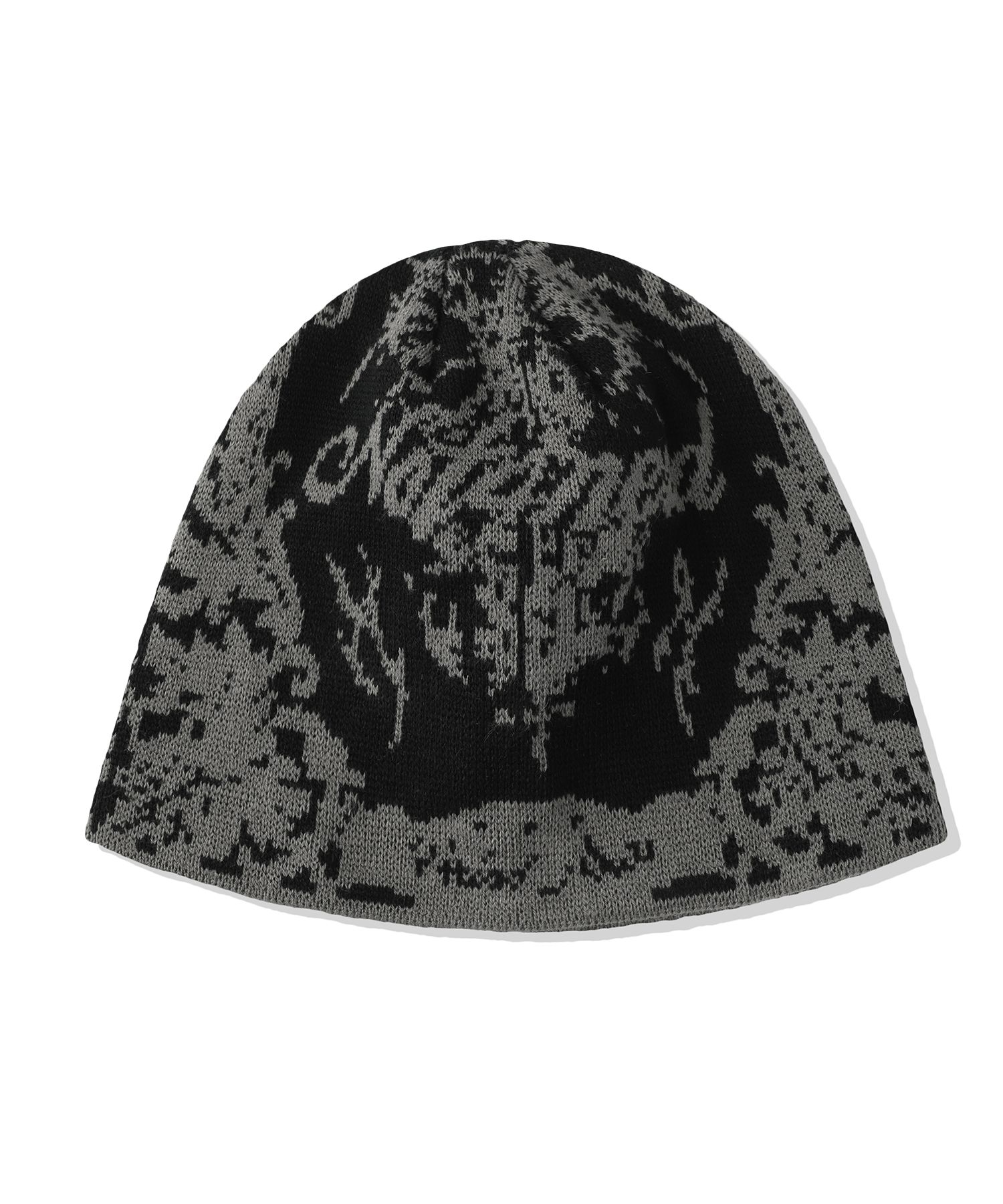 MUSINSA | NOT4NERD Veiled Currency Jacquard Beanie - Grey