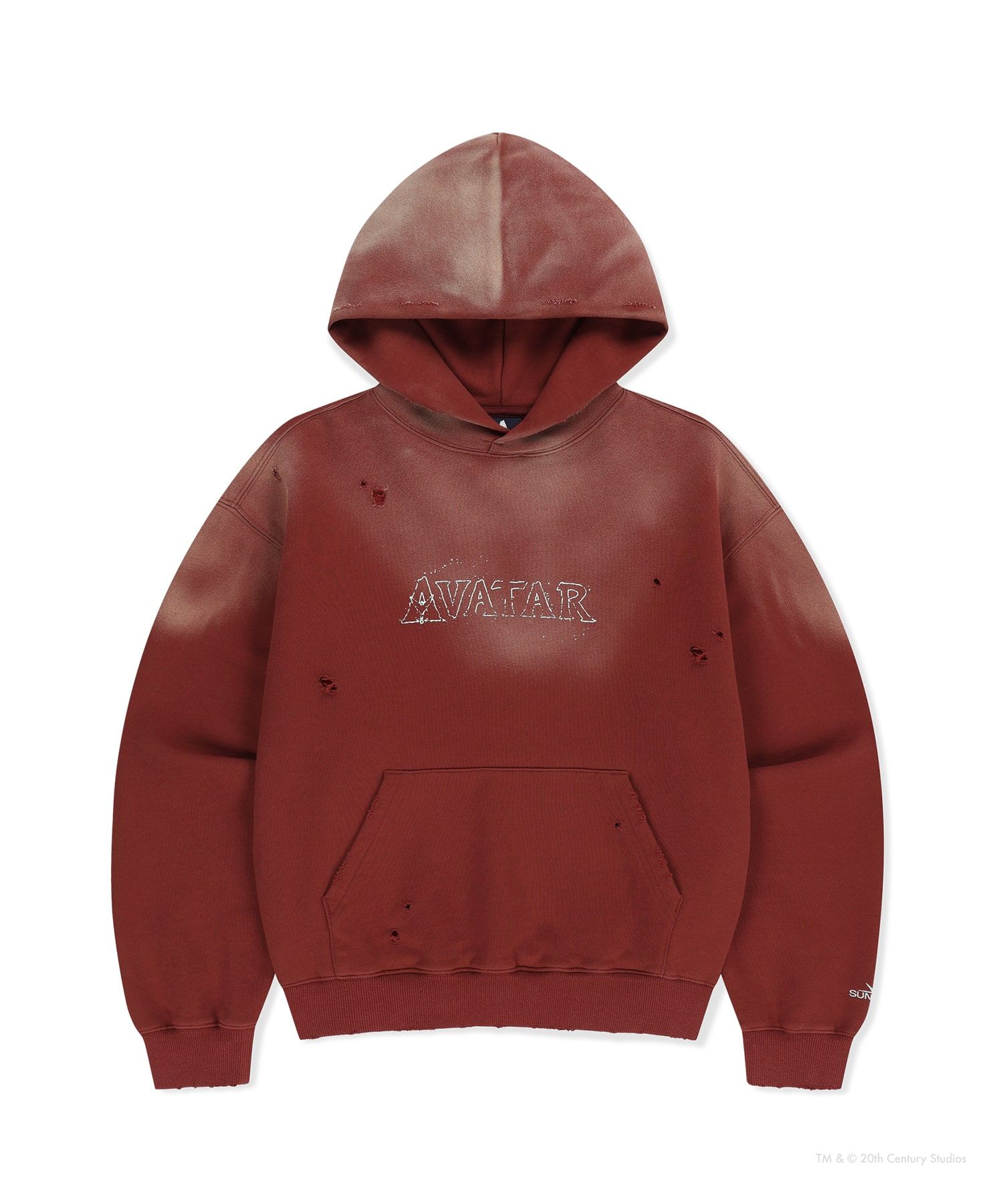 MUSINSA | SUNLOVE [AVATAR] Faded Hoodie Red