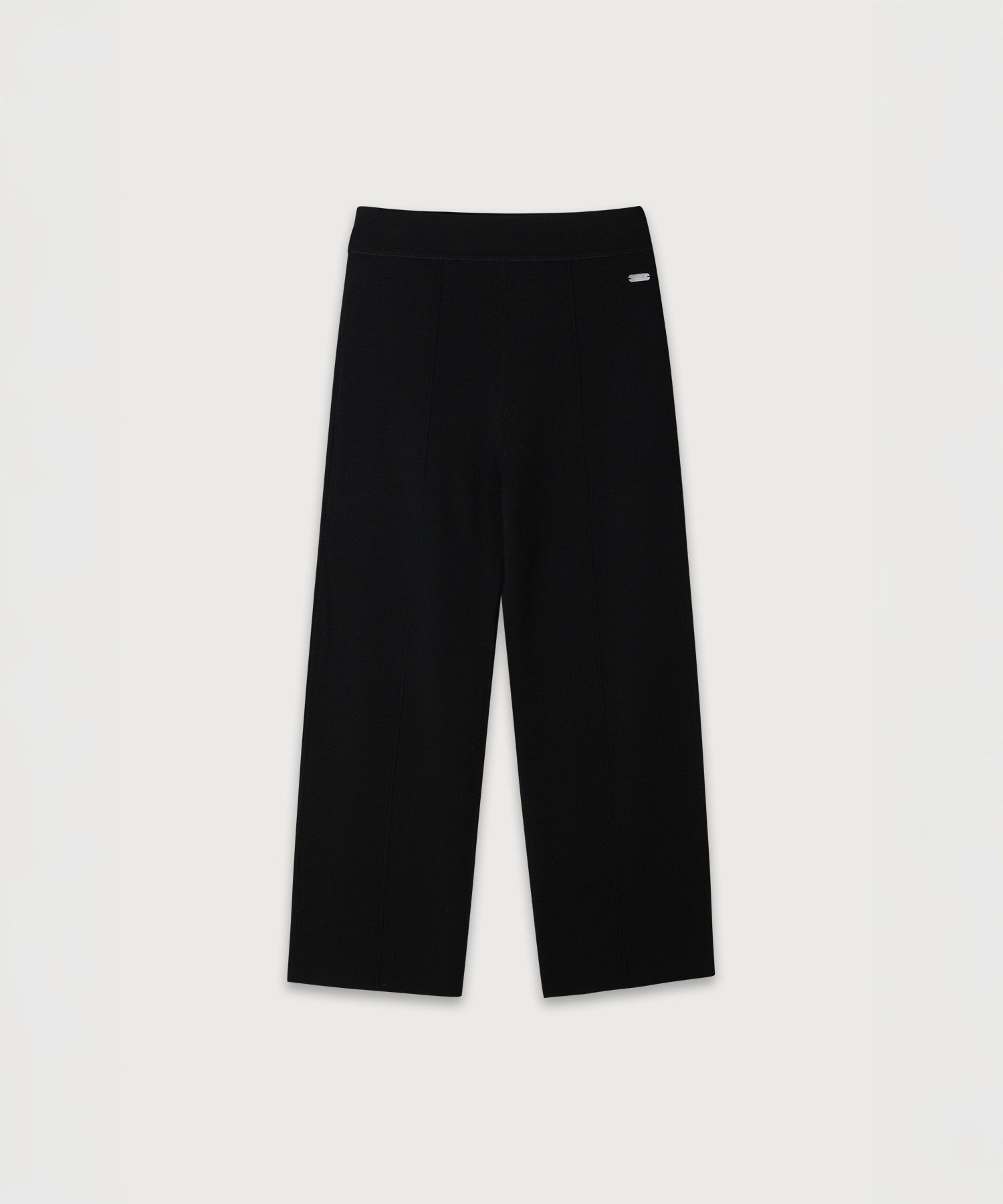 MUSINSA | MUSEE [Wool 100%] MER Merino Wool Semi-Wide Knit Pants_Black