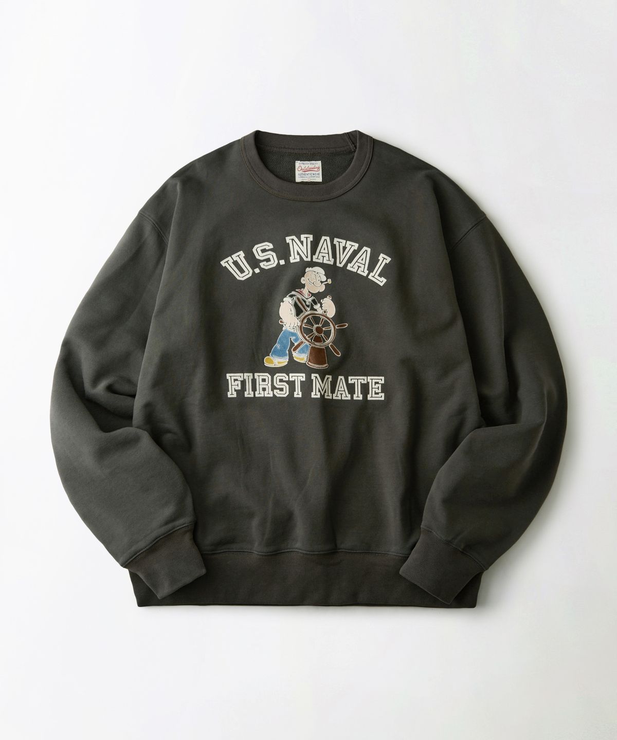 아웃스탠딩(OUTSTANDING) MIL SERIES SWEAT(FIRST MATE)_CHARCOAL - 사이즈 & 후기 | 무신사
