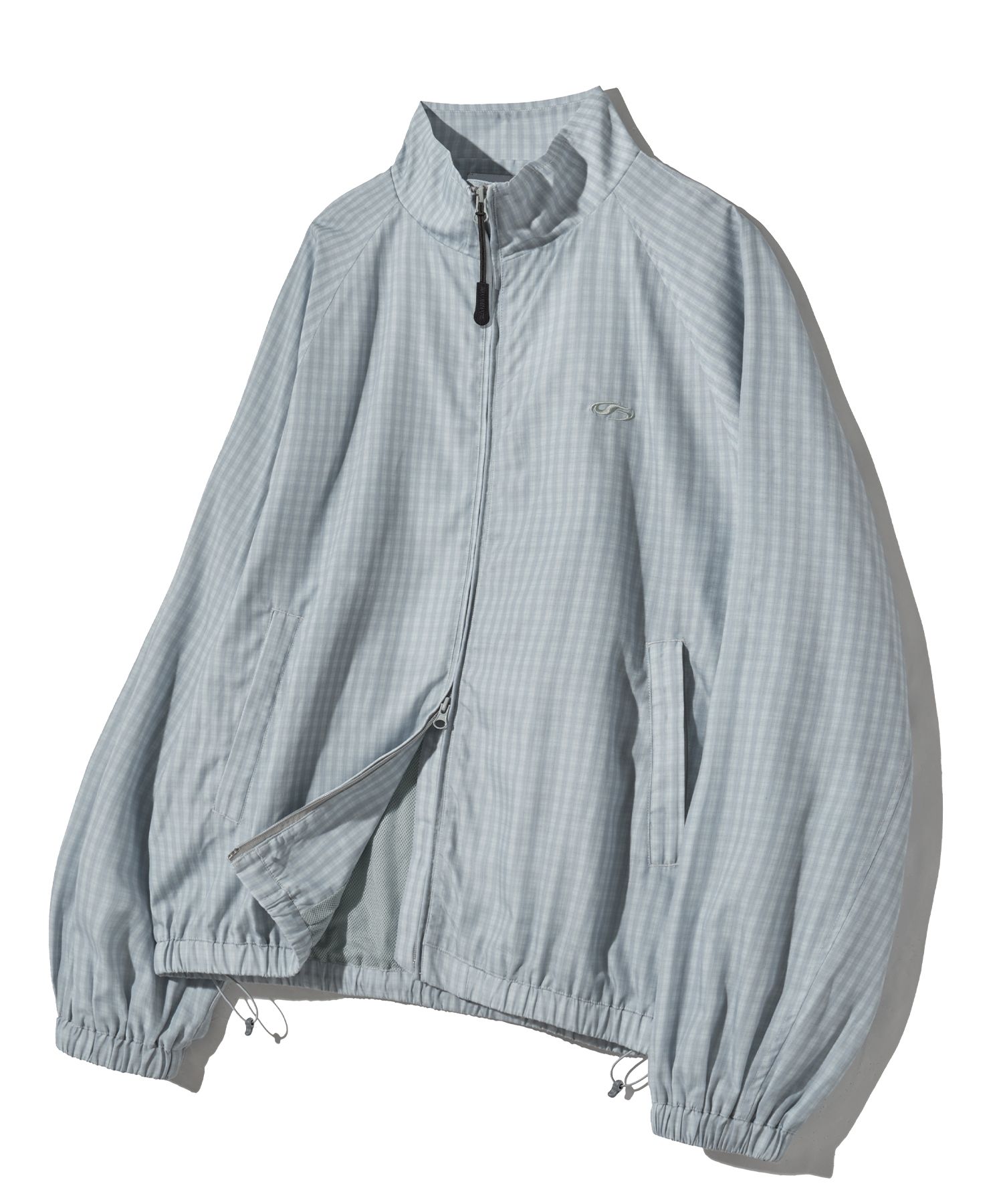 MUSINSA | FILLUMINATE Feed Check Track Jacket - Gray