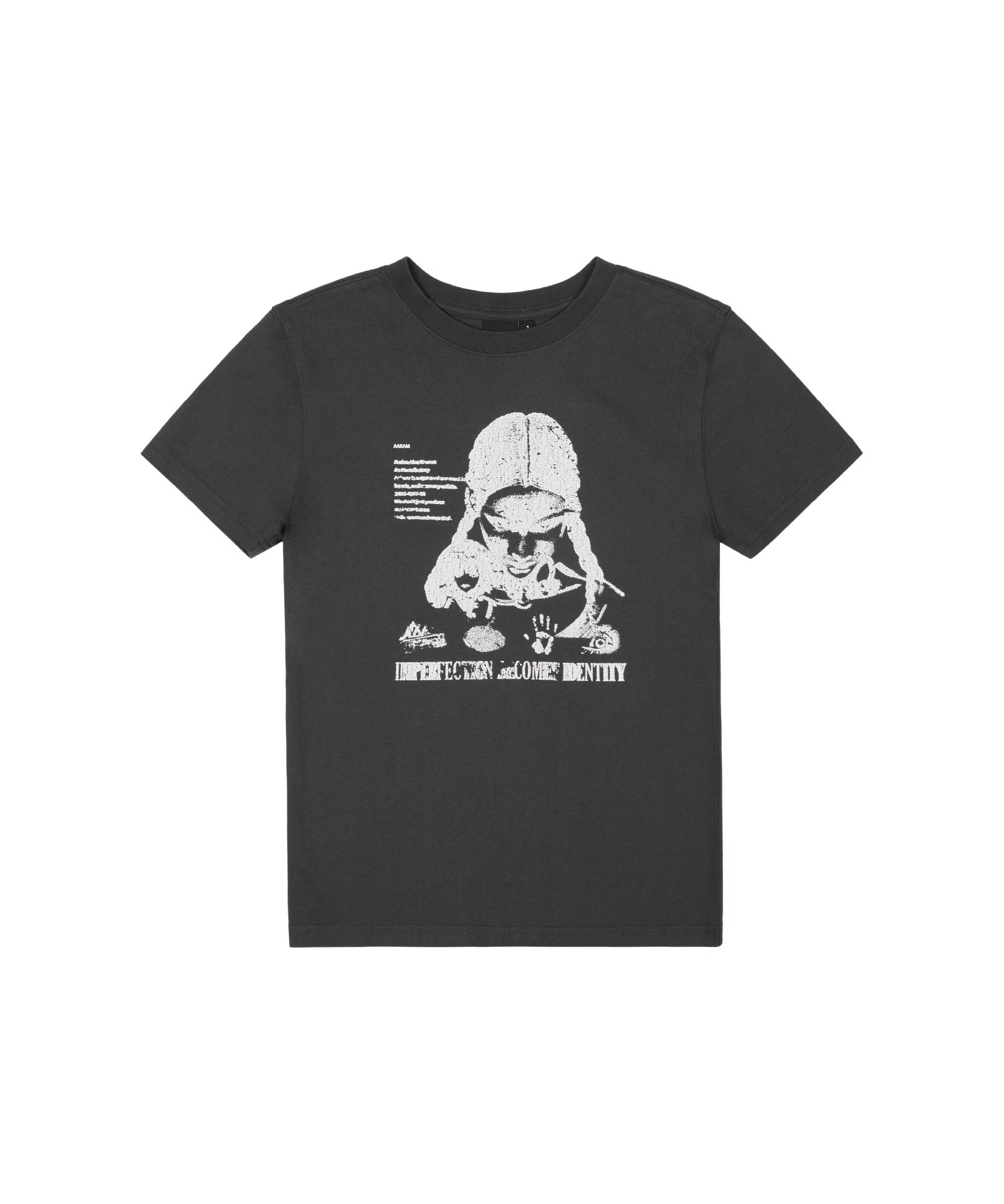 MUSINSA公式 | AAKAM Annie Half Top (Dark Gray)