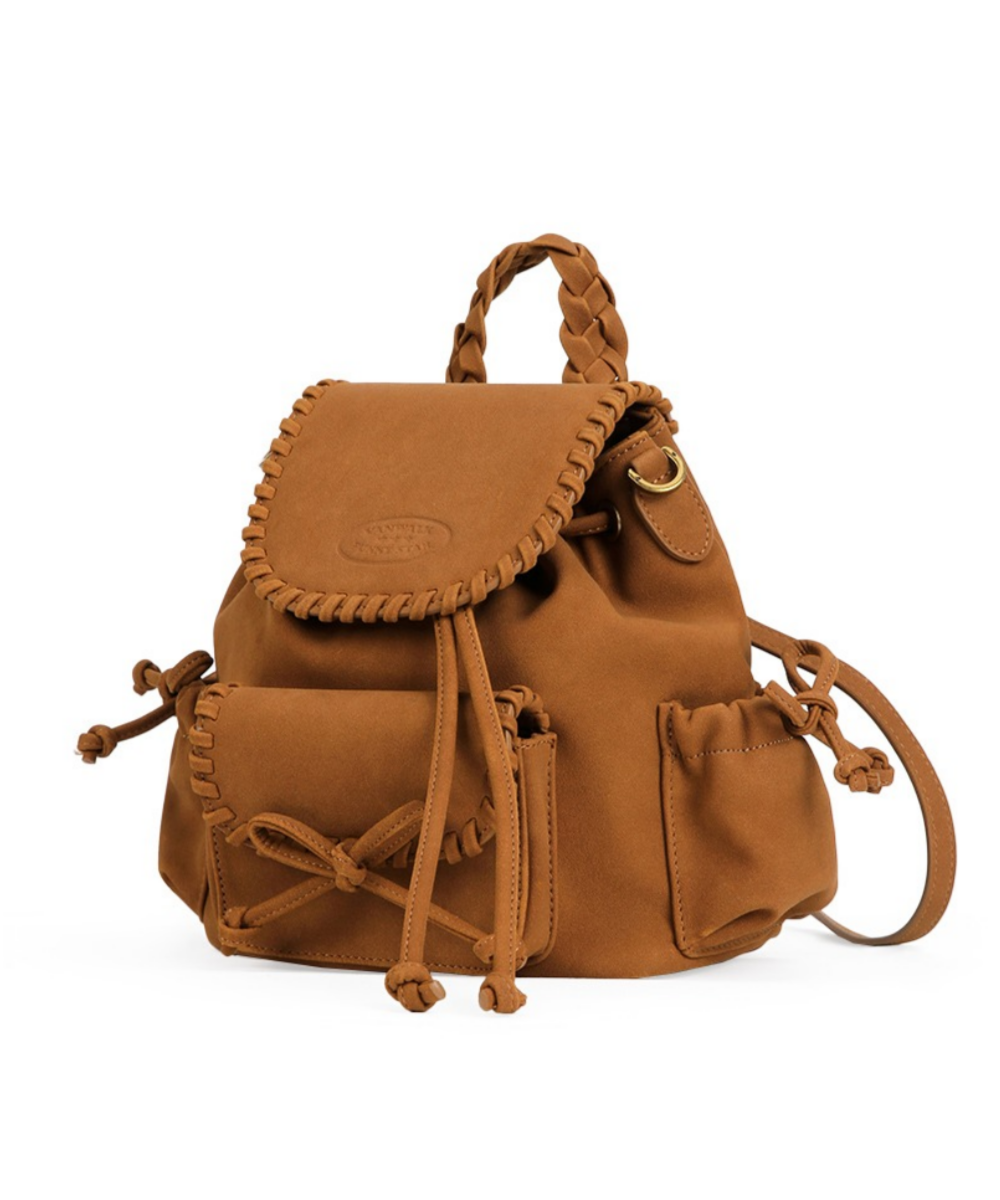 MUSINSA | VANWALK Multi Pocket Mini Backpack [Caramel]
