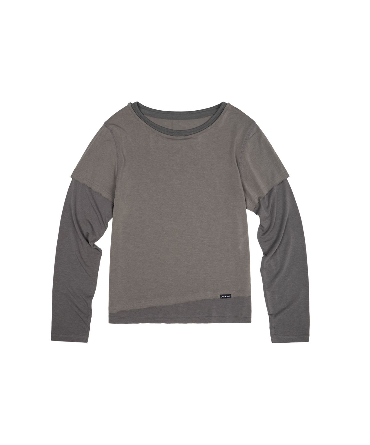 아캄(AAKAM) Contrast Layered Long Sleeve (Dark Gray) - 사이즈 & 후기 | 무신사
