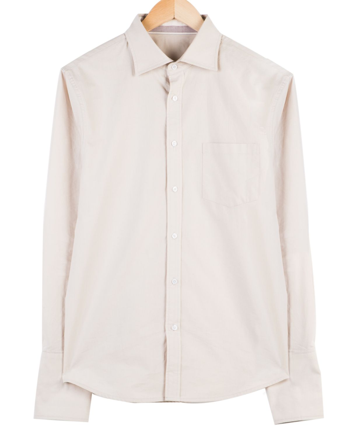 에스아이씨(S.I.C) NORMAL COLLAR & DOUBLE CUFF SHIRT [BEIGE] - 사이즈 & 후기 | 무신사