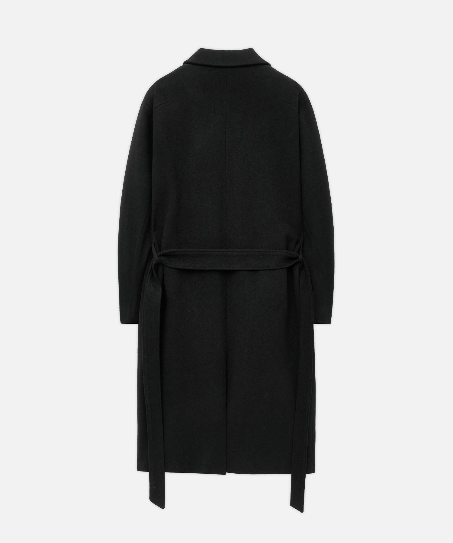 MUSINSA | DRAW FIT Premier Pure Cashmere Robe Double Coat [BLACK]