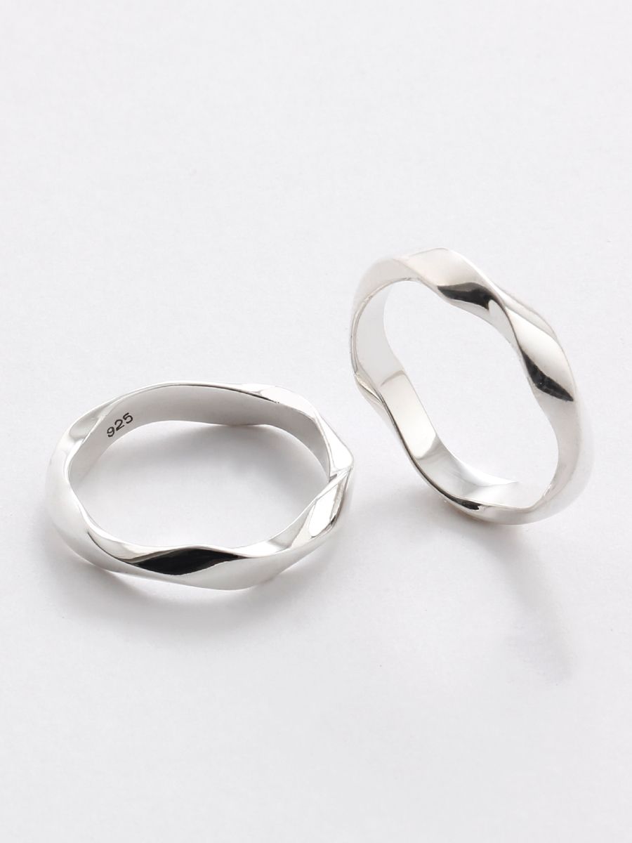 MUSINSA | SHOVEOFF [Silver 925] SVR-S605 Twist Daily Silver Friendship Couple Ring