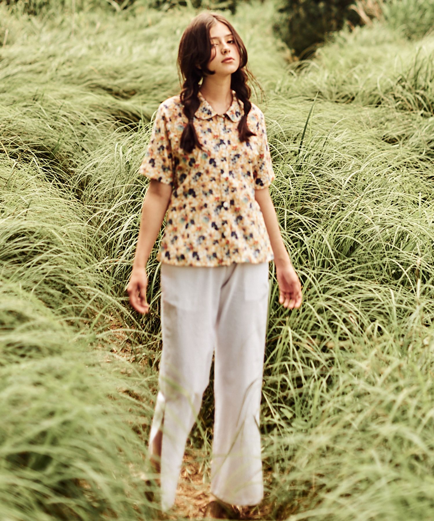 MUSINSA | CAMINO Flower Blouse (Yellow)