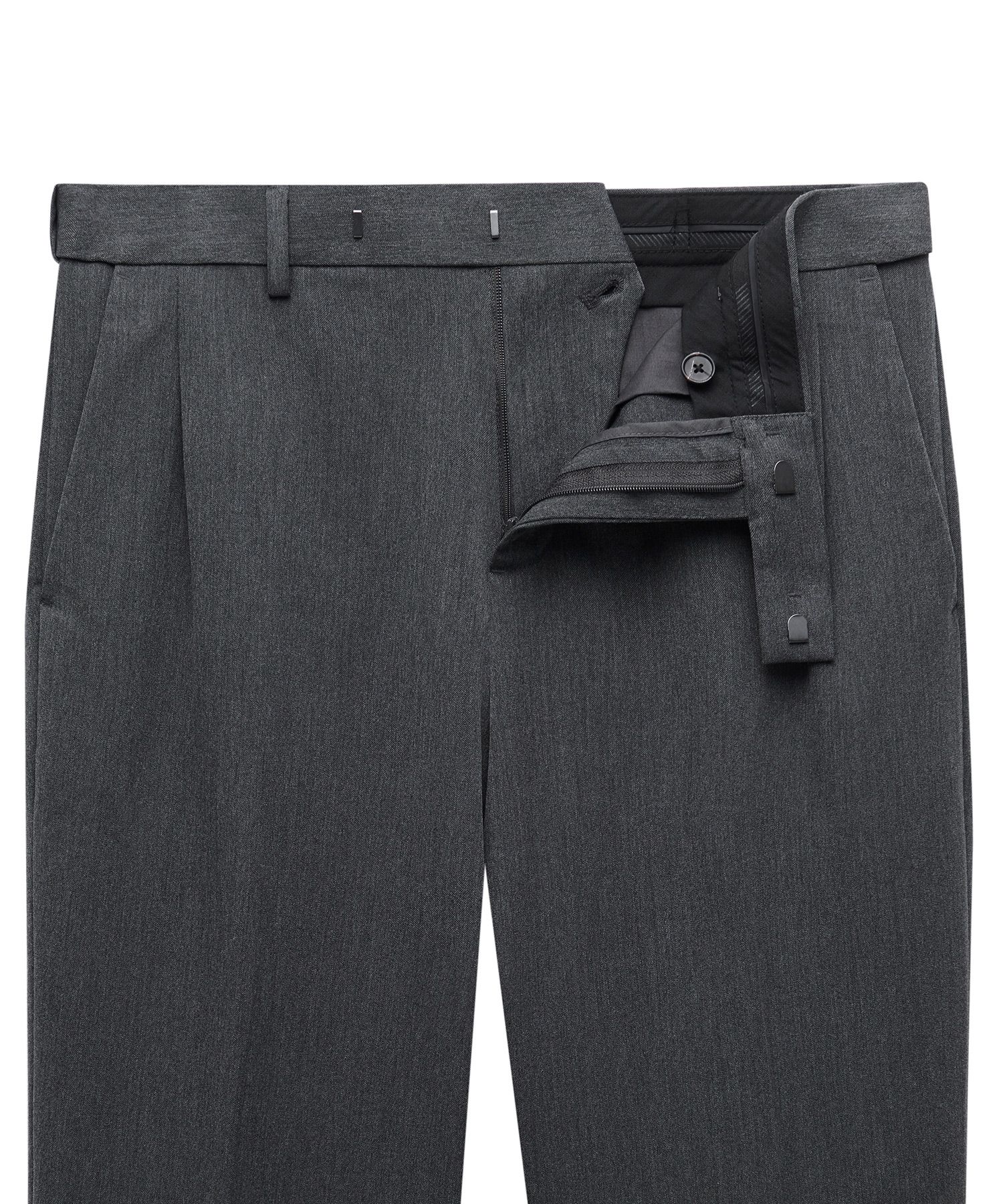 MUSINSA | MUSINSA STANDARD WIDE HIDDEN ELASTIC WAISTBAND CROPPED SLACKS ...