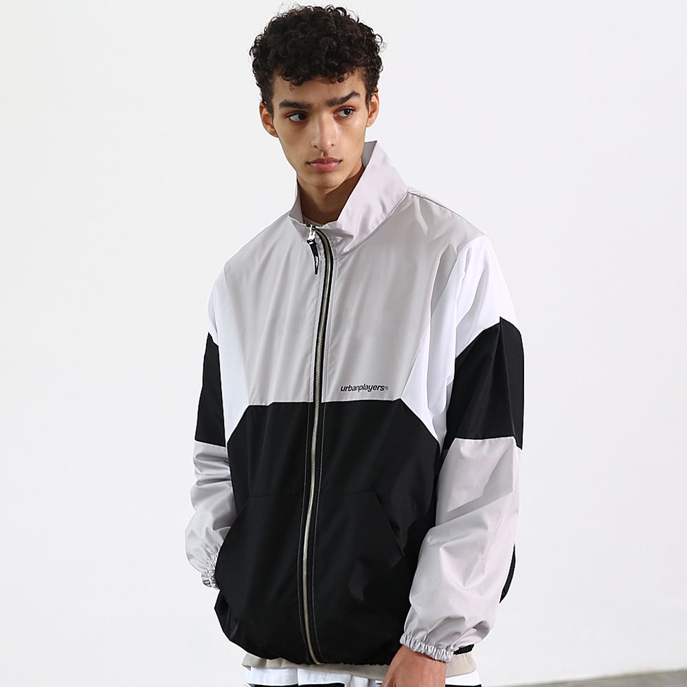 MUSINSA | URBAN PLAYERS Newing overfit windbreaker jacket (gray)
