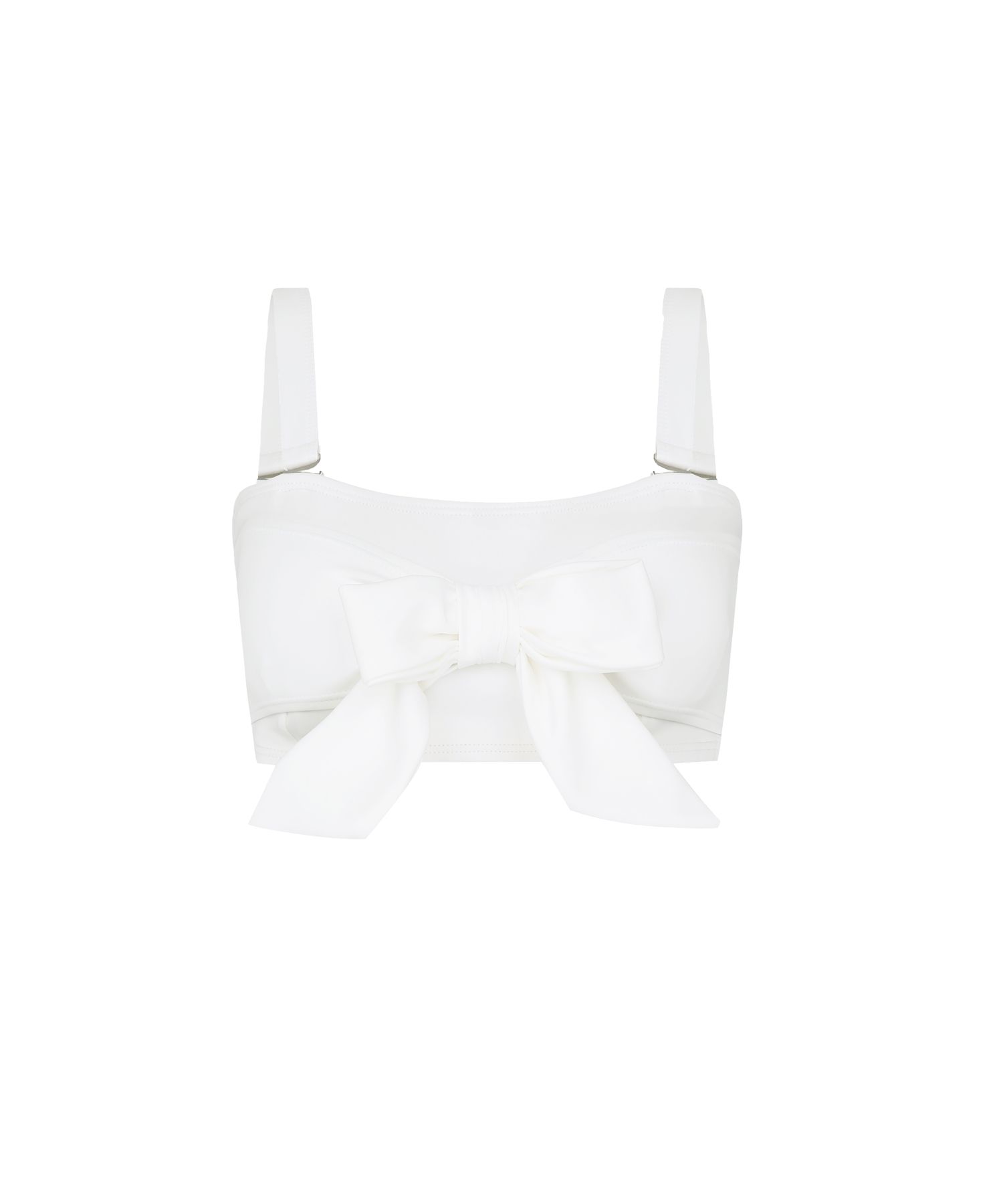 MUSINSA | SALTYFLOWER Ribbon Bra Top White