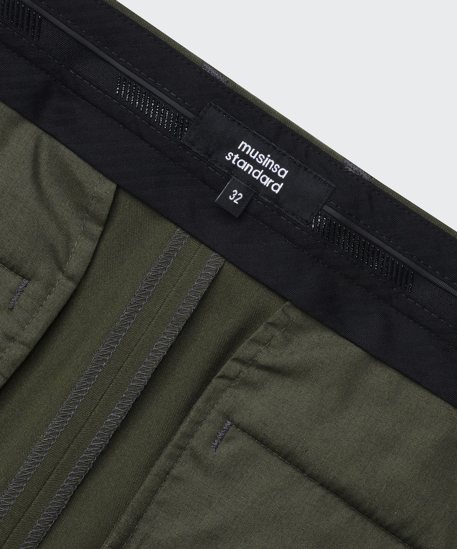 MUSINSA | MUSINSA STANDARD REAL WIDE HIDDEN ELASTIC WAISTBAND SLACKS ...