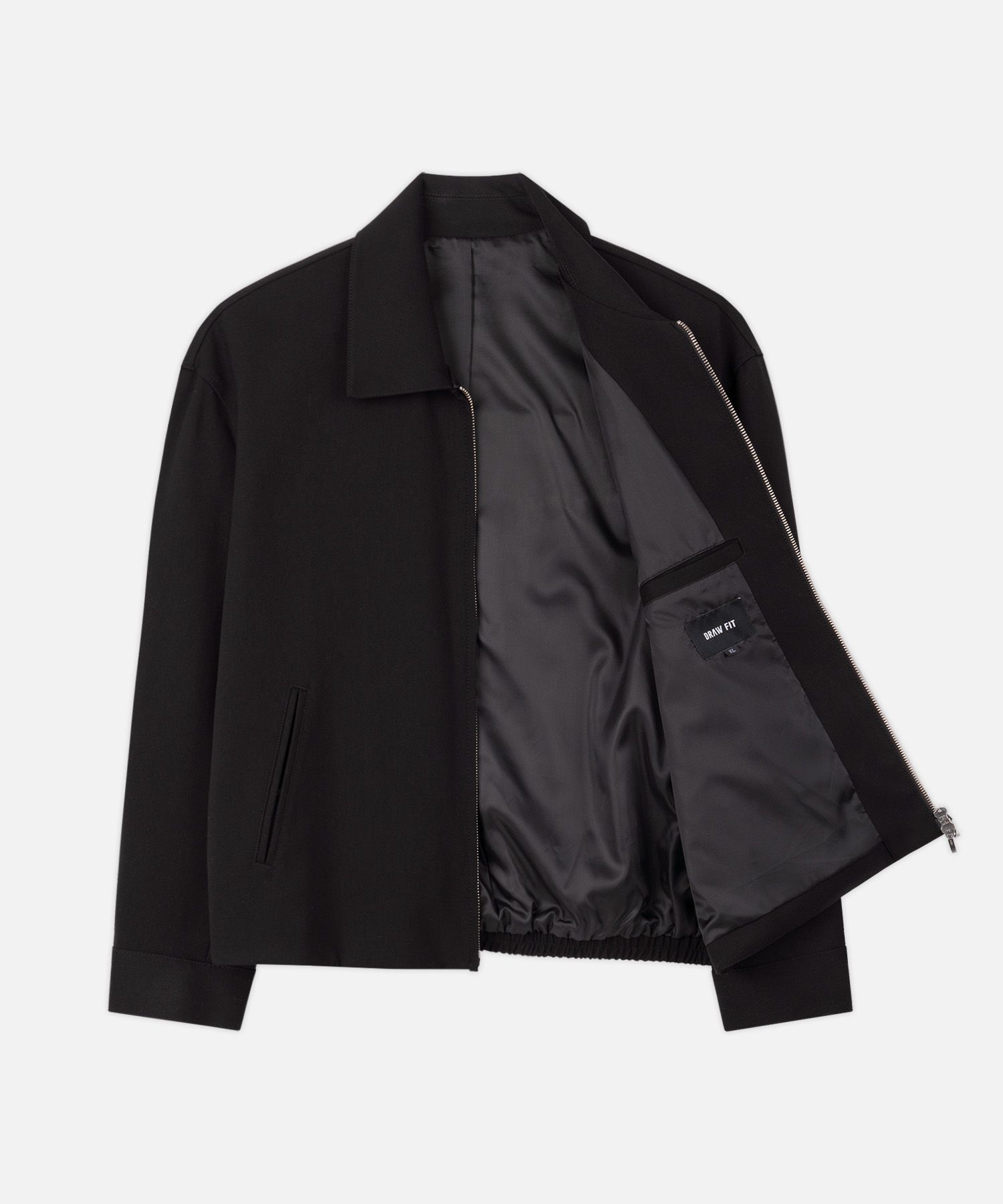 MUSINSA公式 | DRAW FIT Reedition Surge Wool Blouson Jacket [BLACK]