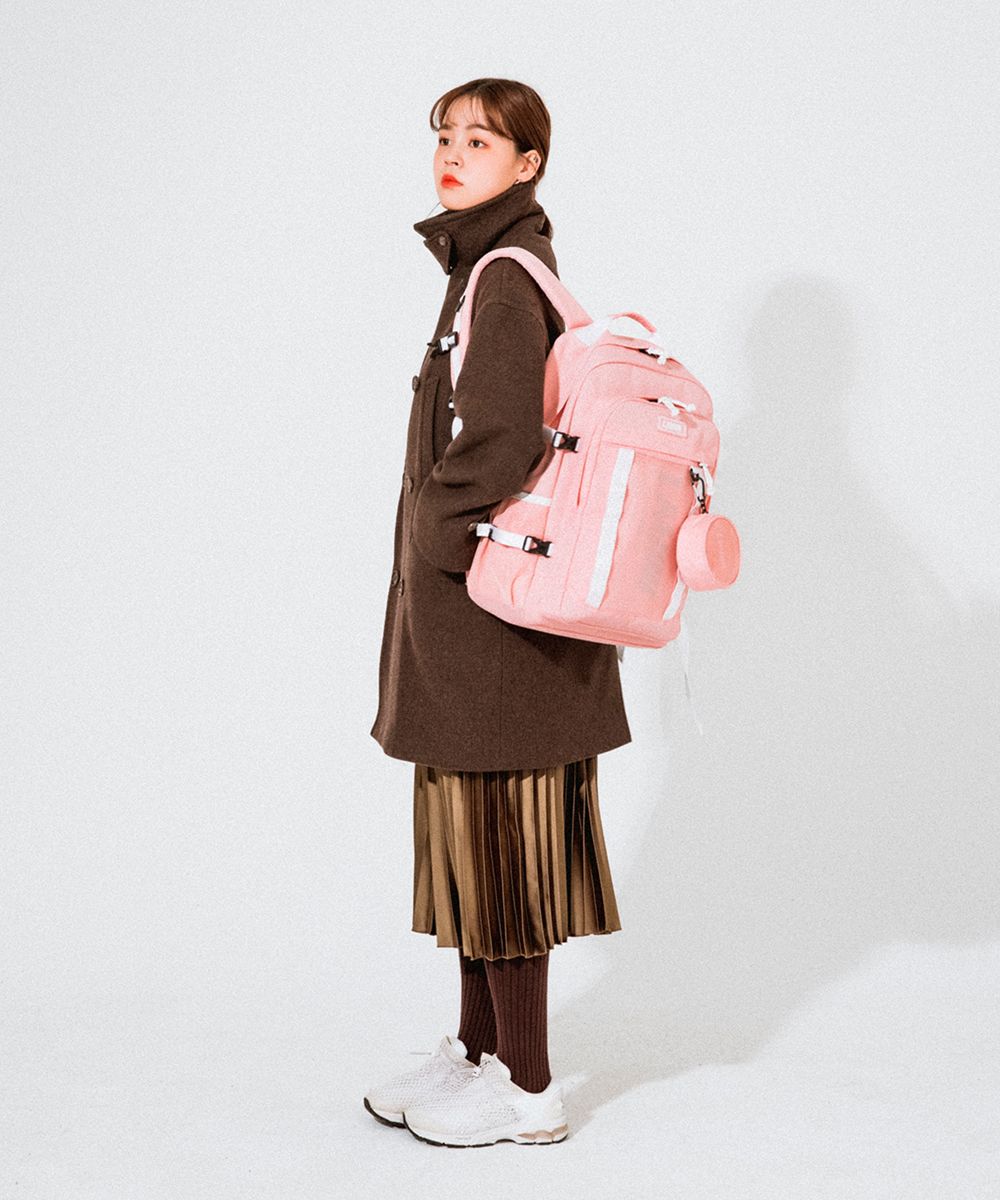 MUSINSA | LEMINE Mesh Basic Backpack-Light Pink-