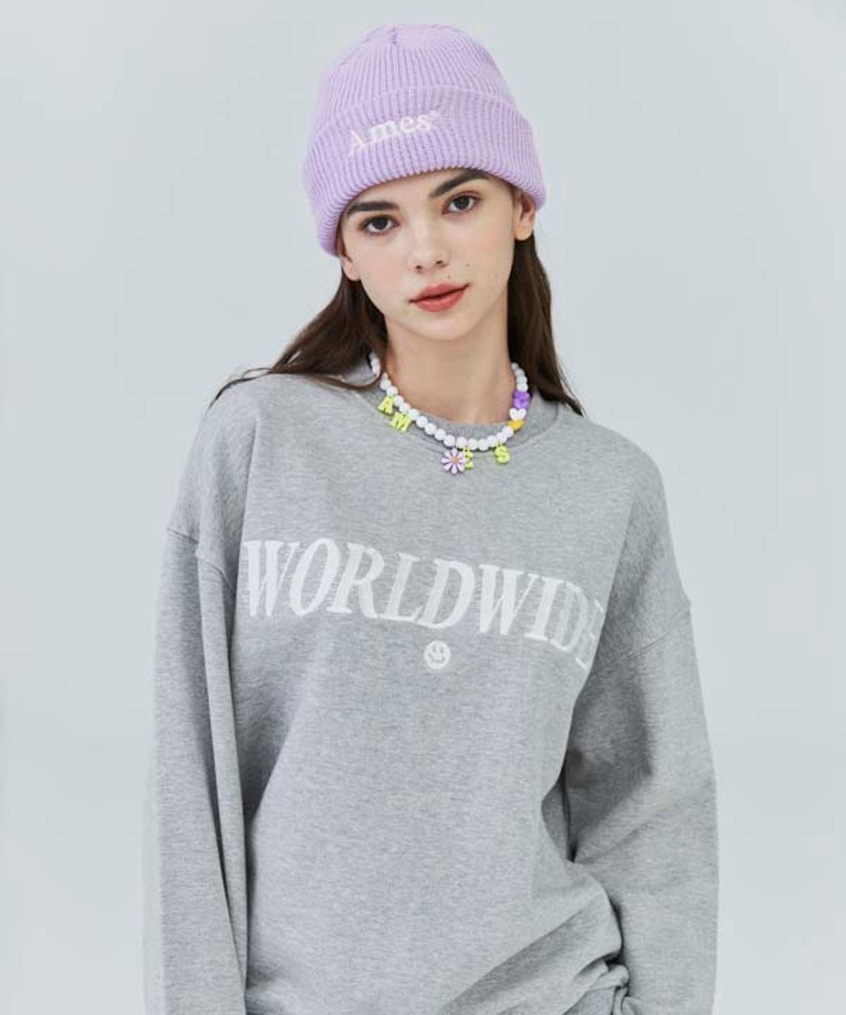 아메스 월드와이드(AMES-WORLDWIDE) BASIC LOGO BEANIE PURPLE - 사이즈 & 후기 | 무신사