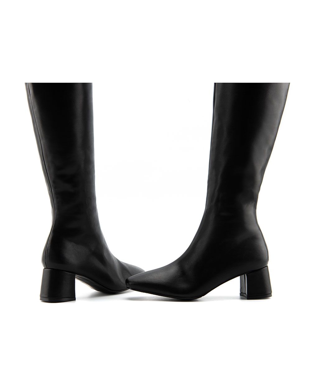 MUSINSA | FLORIDA STUDIO FL4212 ANGELICA 5CM LONG BOOTS MIDNIGHT BLACK
